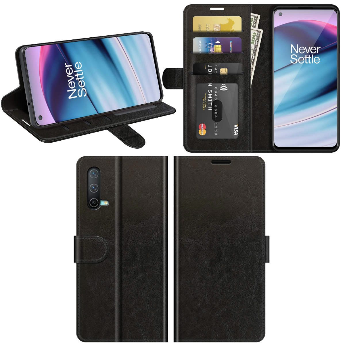 Wigento Handyhülle Für Oneplus Nord Ce 5g Handy Tasche Wallet Premium