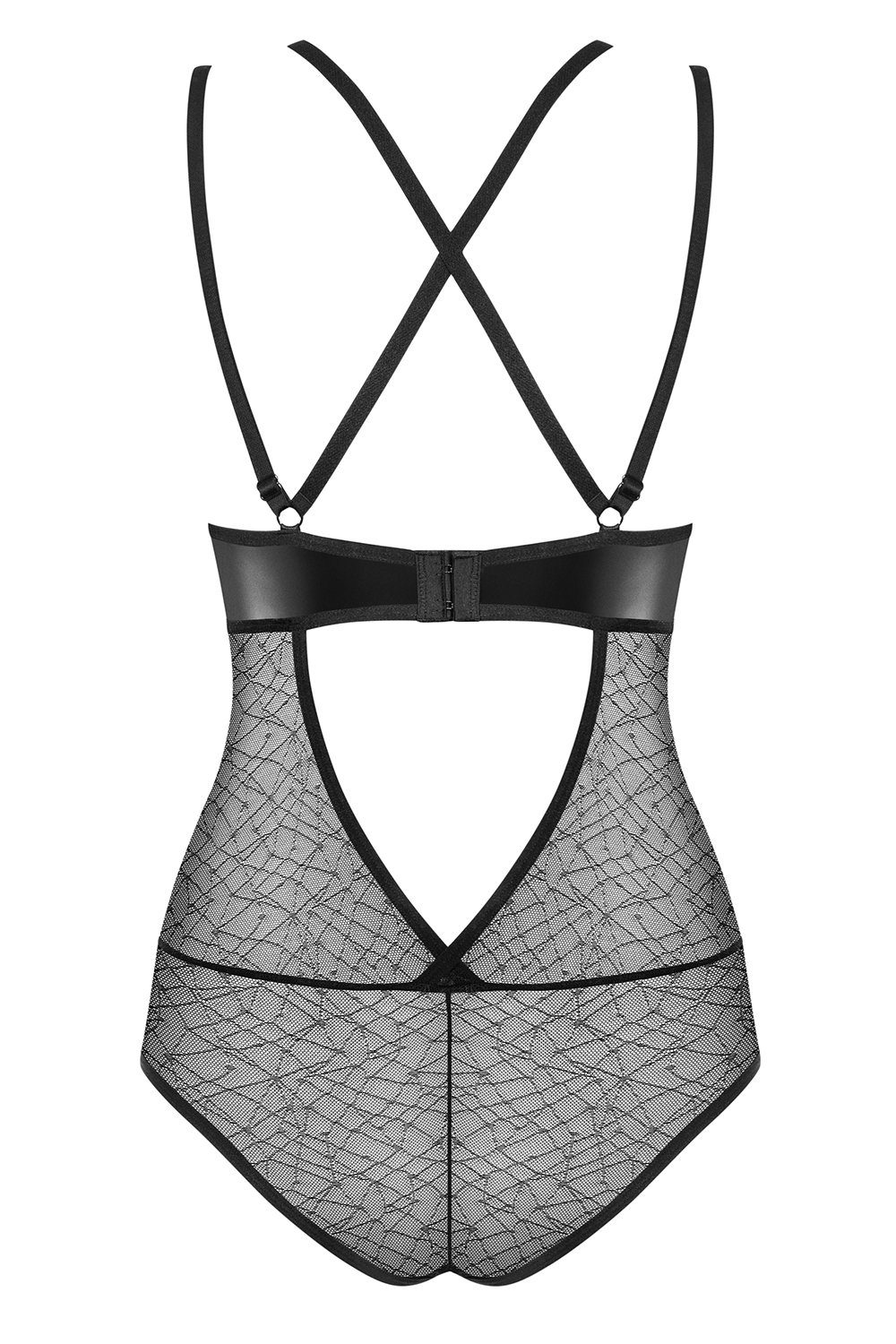 Obsessive Body Body schwarz in Latex-Optik transparent gemustert ...