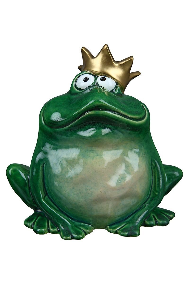 Gilde Gartenfigur Witziger Froschkönig Gartendeko Gartenfigur