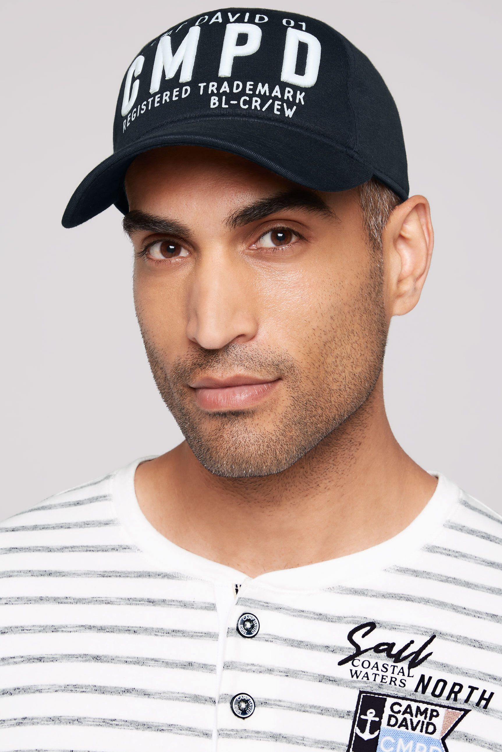 CAMP DAVID Baseball Cap mit verstärktem Schirm, Logo-Stickerei vorne ...