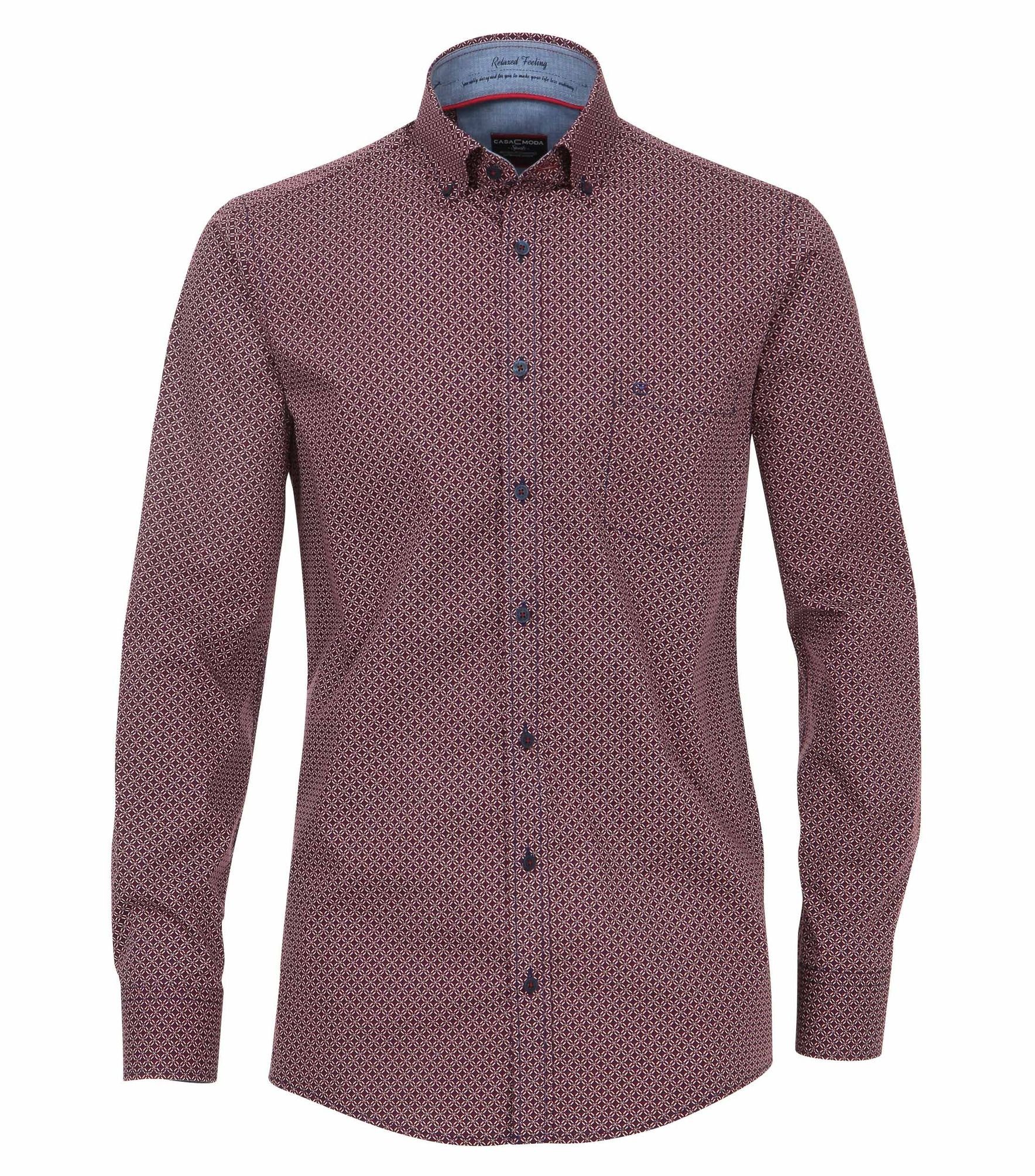 Casamoda Langarmhemd Hemd Mit Modischem Druck Button Down Online