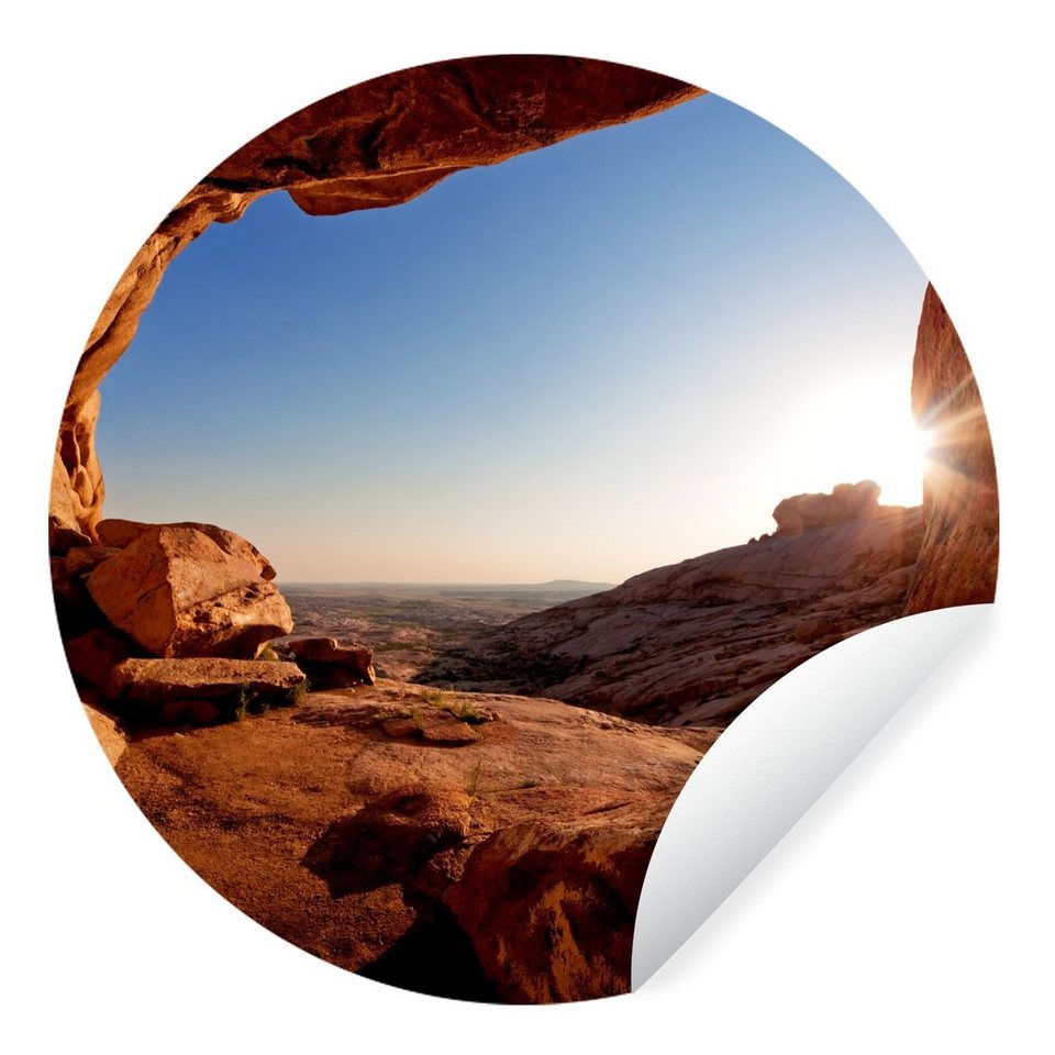Muchowow Wandsticker Höhle Wüste Sonne Landschaft 1 St