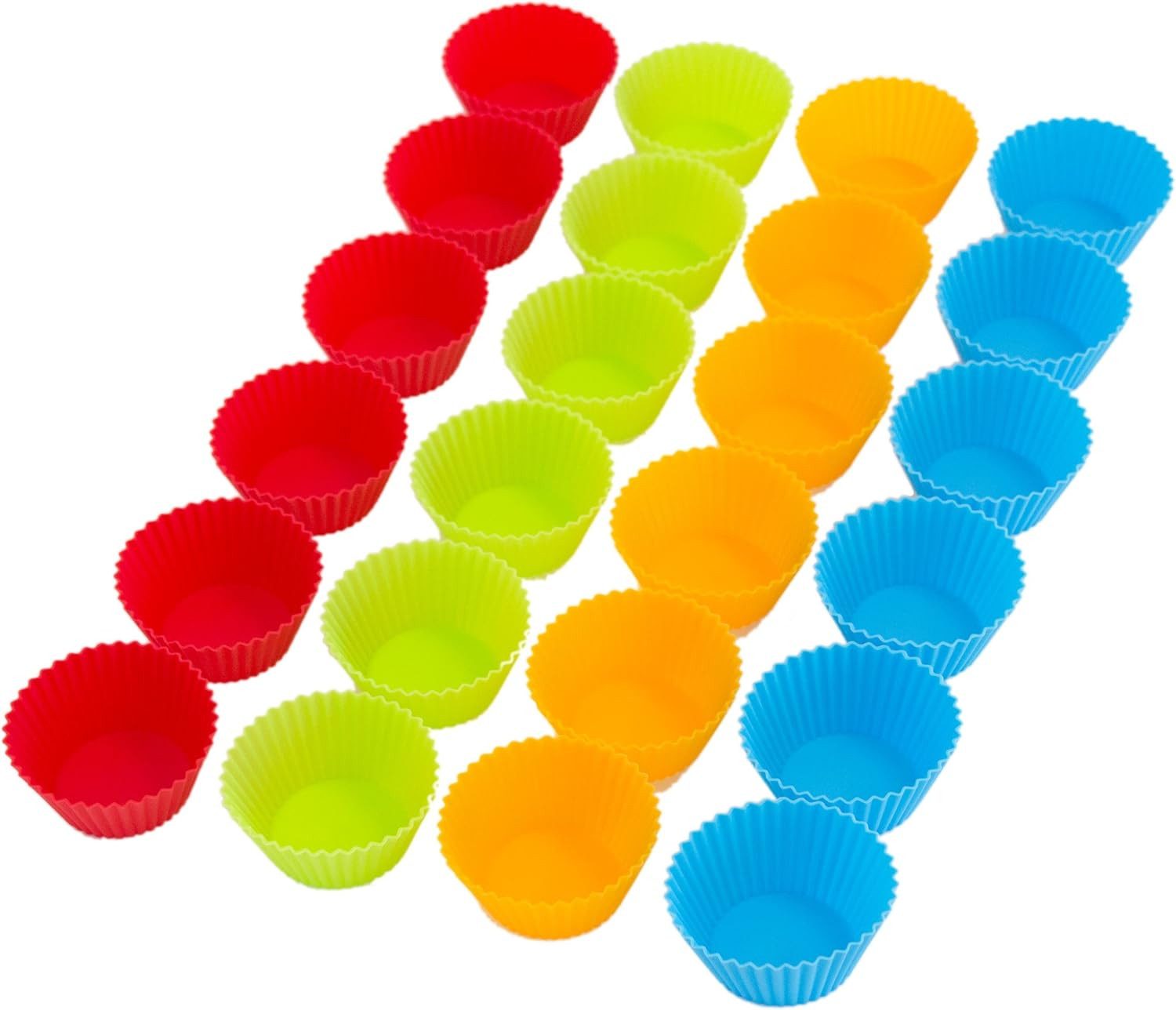 Oxid7 Muffinform, (24-tlg), Silikon Muffin Form Backform, Muffinblech