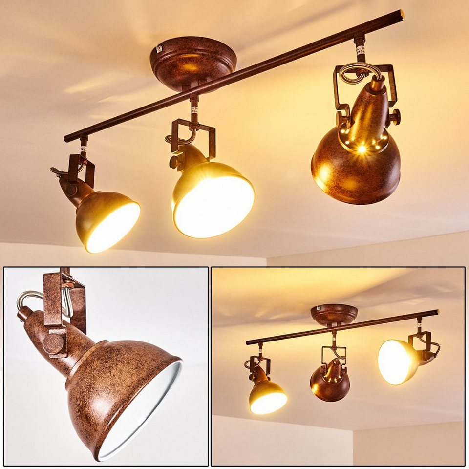 Hofstein Deckenleuchte Arazane Deckenlampe Aus Metall In Rostbraun