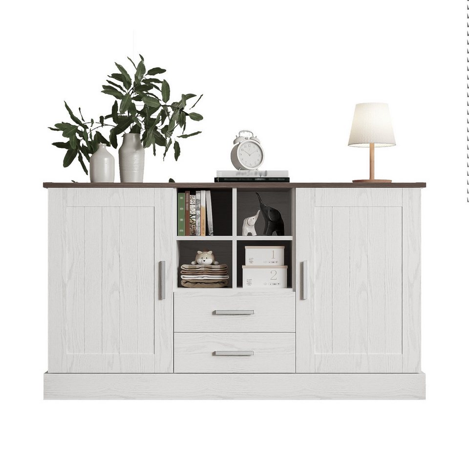 Redom Sideboard Rustikalen Landhausstil Anrichtekommode Mit Viel