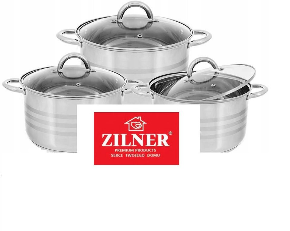 Zilner Topf Set 6 Tlg Topfset Induktion Spülmaschine Glasdeckel