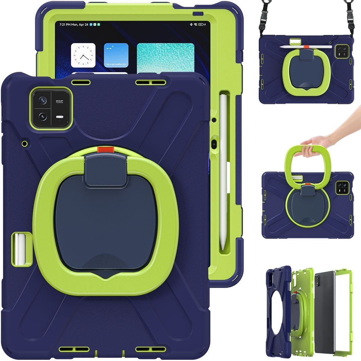 Wigento Tablet Hülle Für Xiaomi Pad 6 6 Pro 360 Grad Outdoor Hybrid