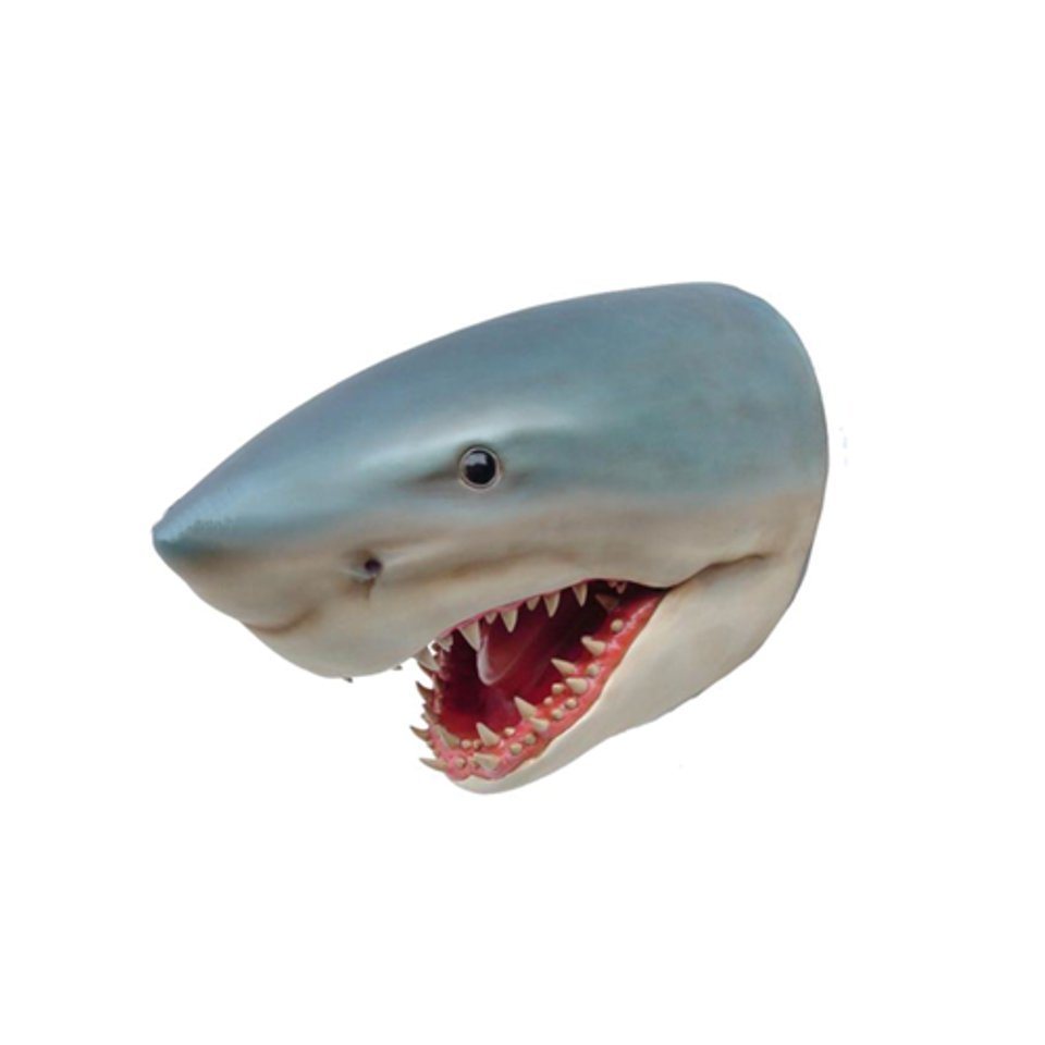 Jvmoebel Skulptur Skulptur Hai Wand Fisch Skulpturen Figuren Statuen