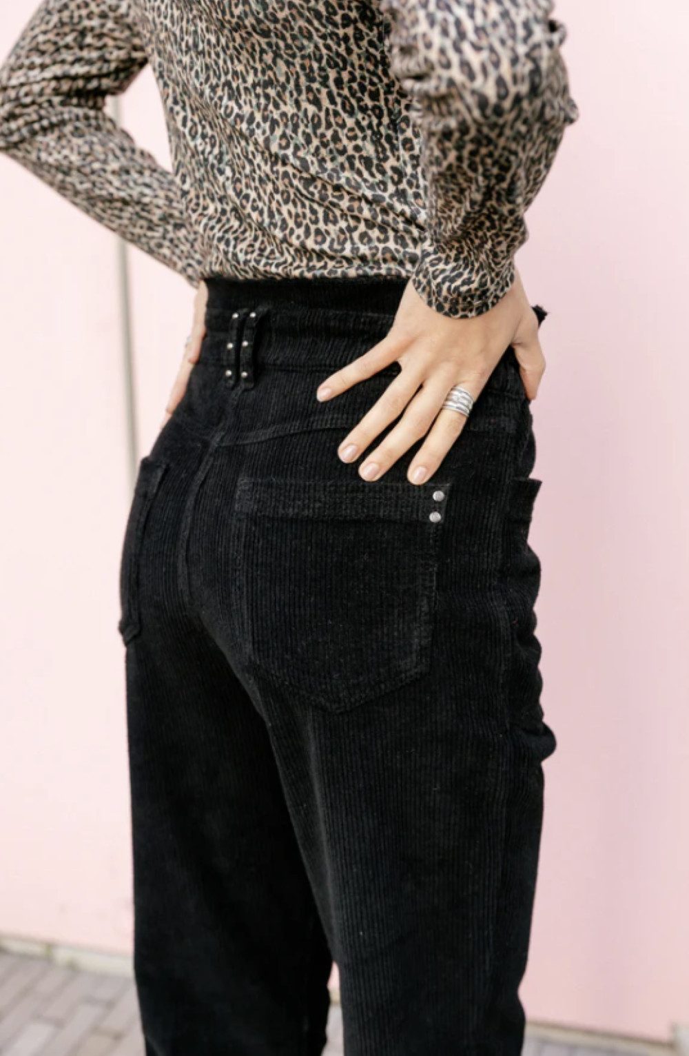 Freeman T. Porter Boyfriend-Hose Joyce Veluto - Hoch taillierte Cordhose