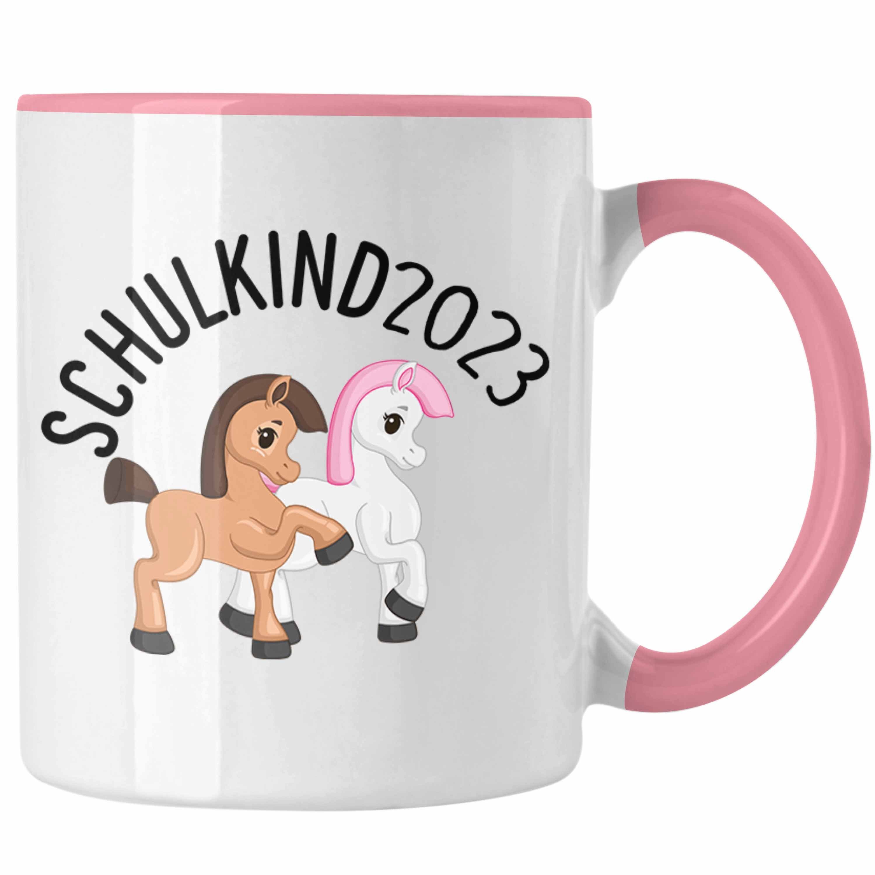Trendation Tasse Trendation - Schulkind 2023 Pferde Einschulung Mädchen Geschenk