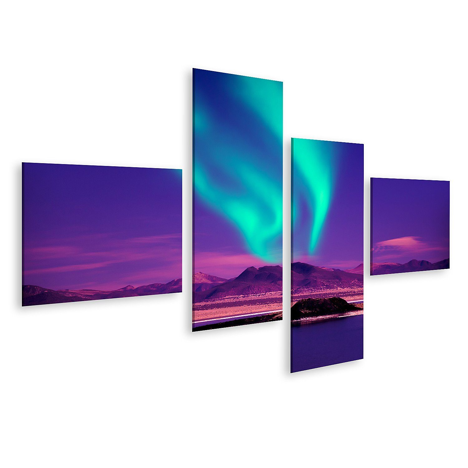 Islandburner Leinwandbild Bild Auf Leinwand Nordlichter Aurora