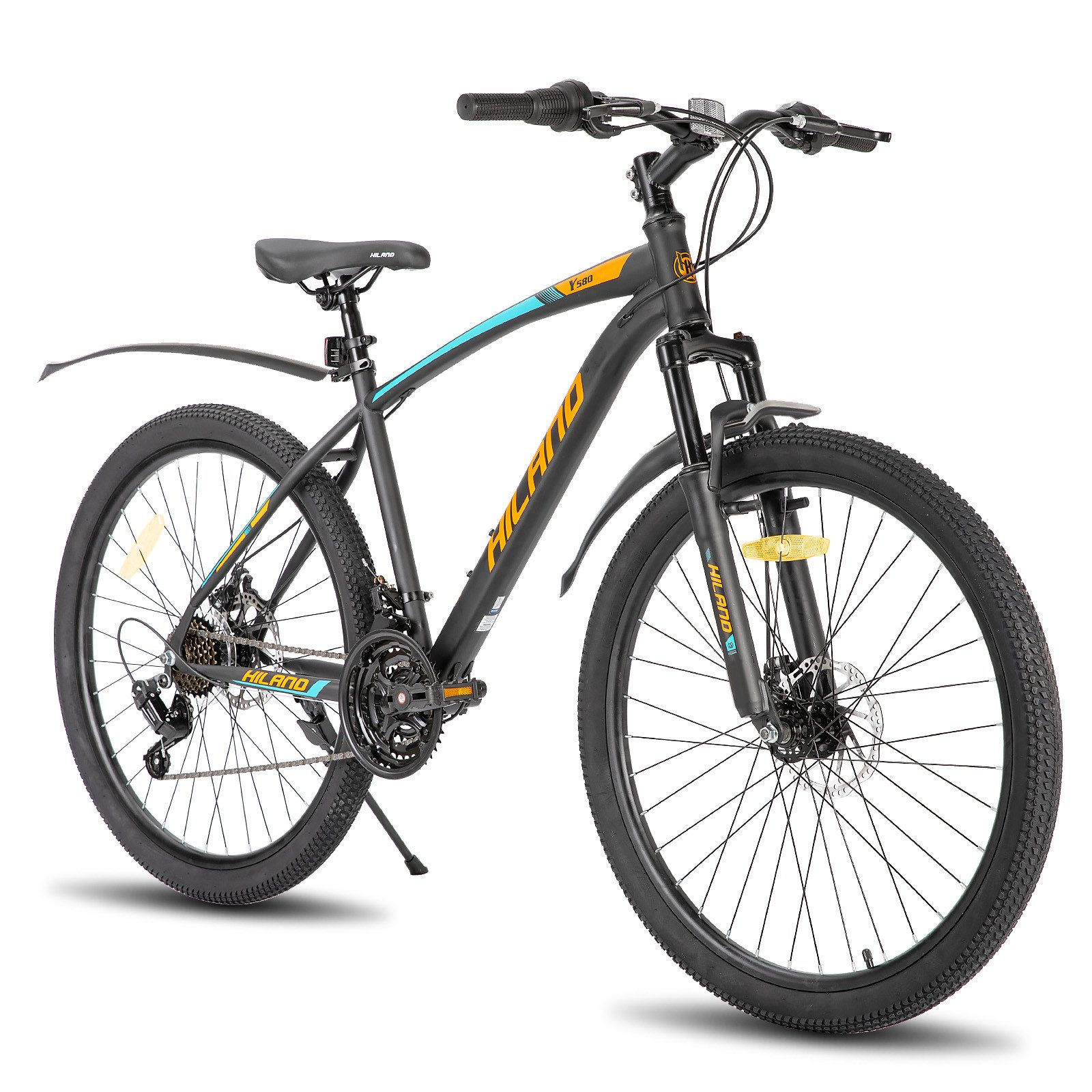 HILAND Mountainbike 26/27,5 Zoll Mountainbike MTB Fahrrad Herren Damen Jugendliche, 21 Gang mit ...