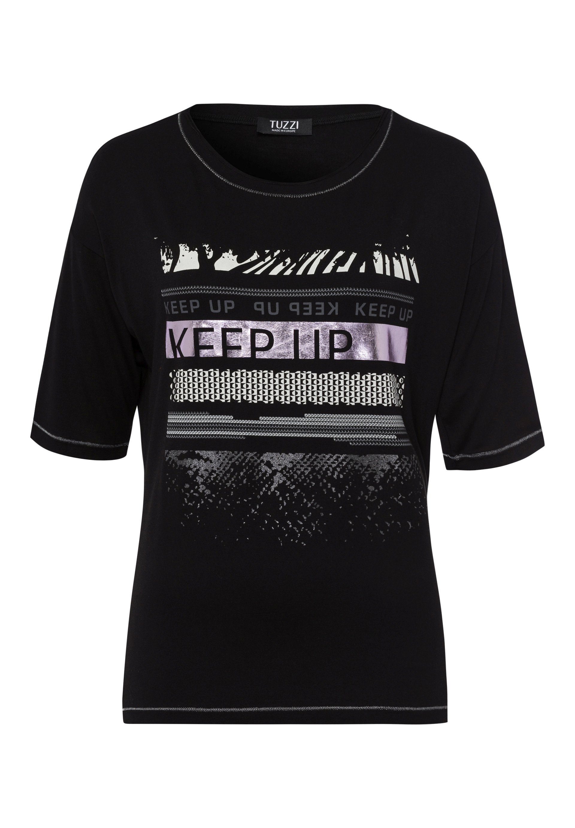 Tuzzi T Shirt Shirt Frozen Berries Mit Typo Print Auf Der Front