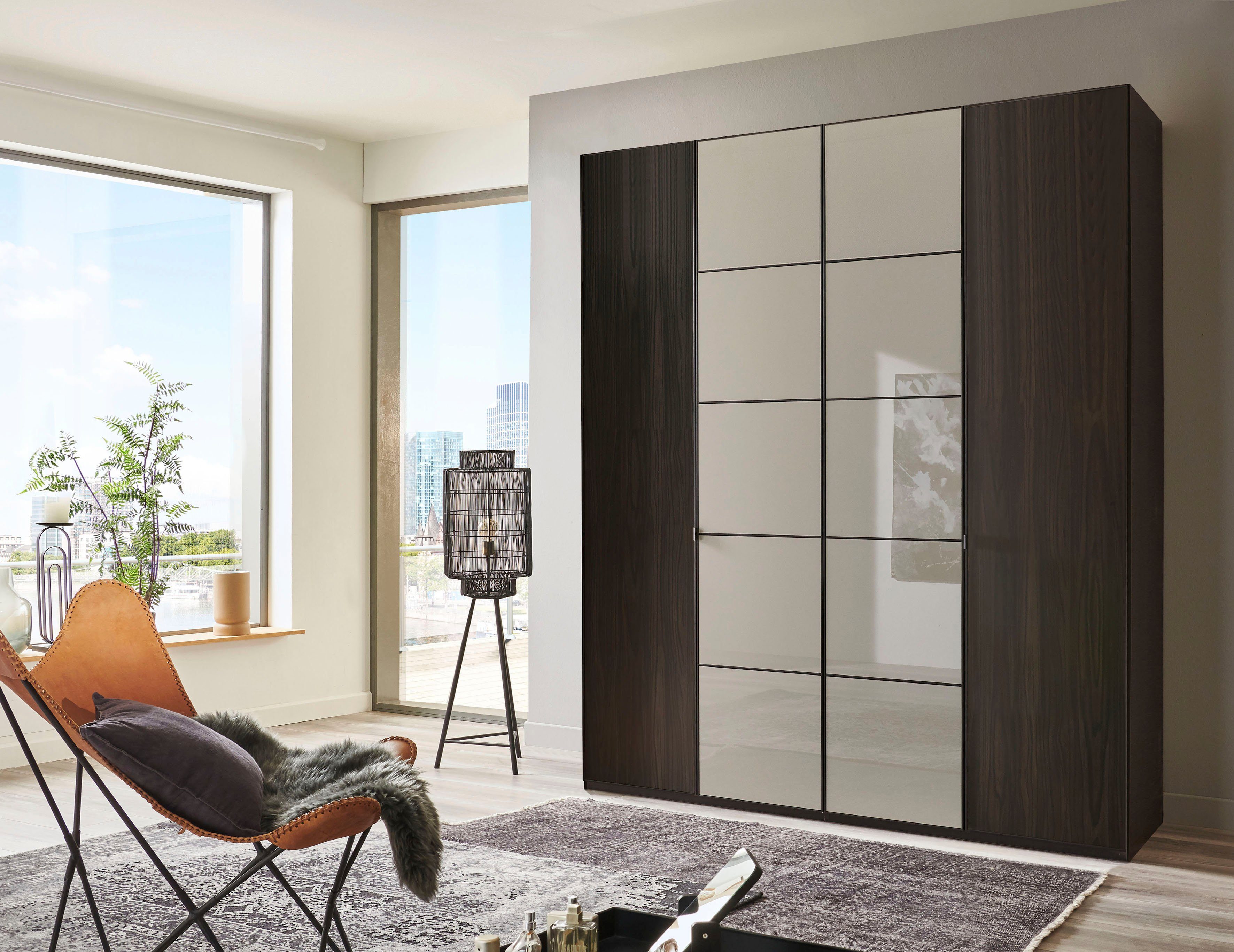 Kleiderschrank Schwarzes Glas
