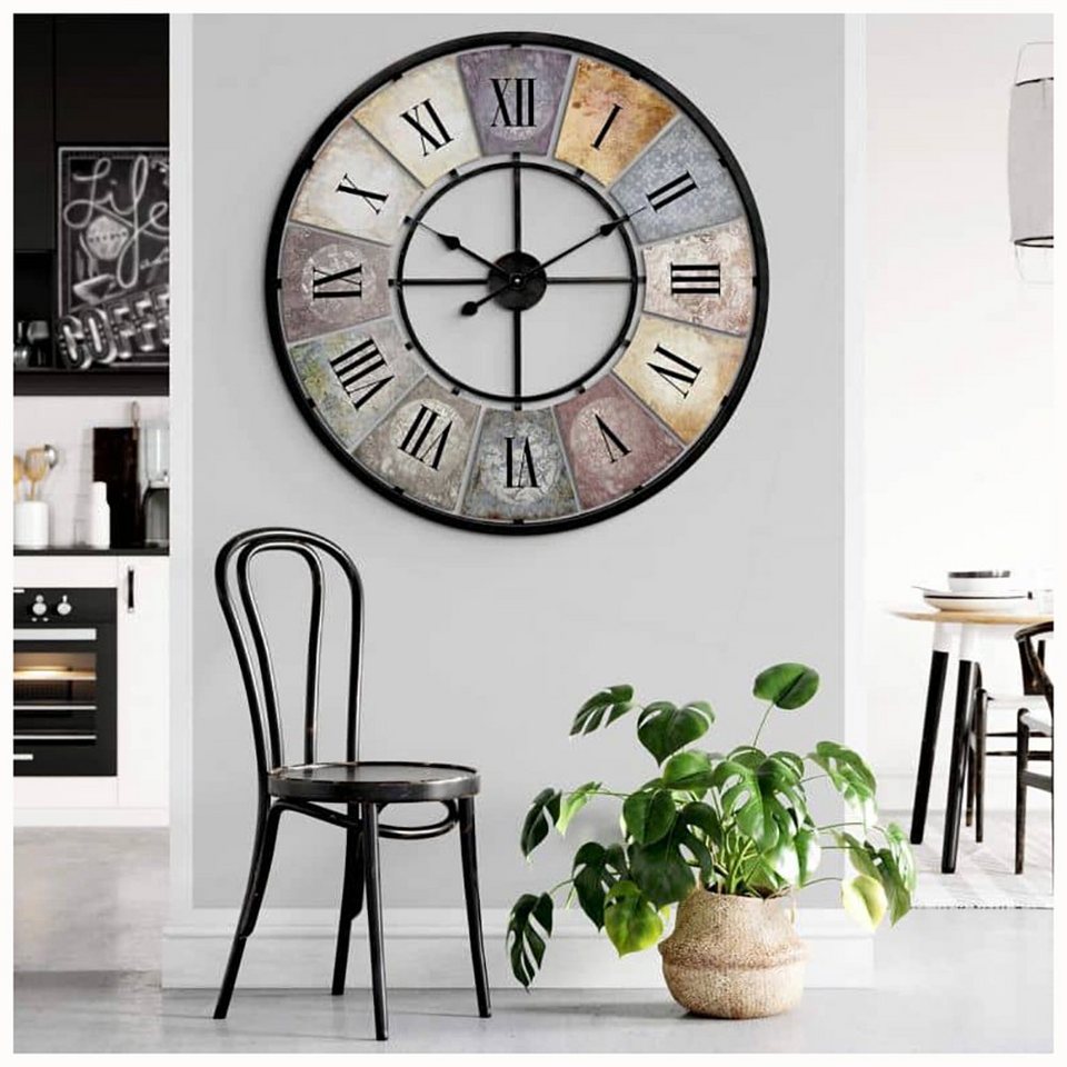 K&L Wall Art Wanduhr »Große Vintage Metall Wanduhr 80cm Retro Uhr ... K&L Wall Art Wanduhr »Große Vintage Metall Wanduhr 80cm Retro Uhr ...