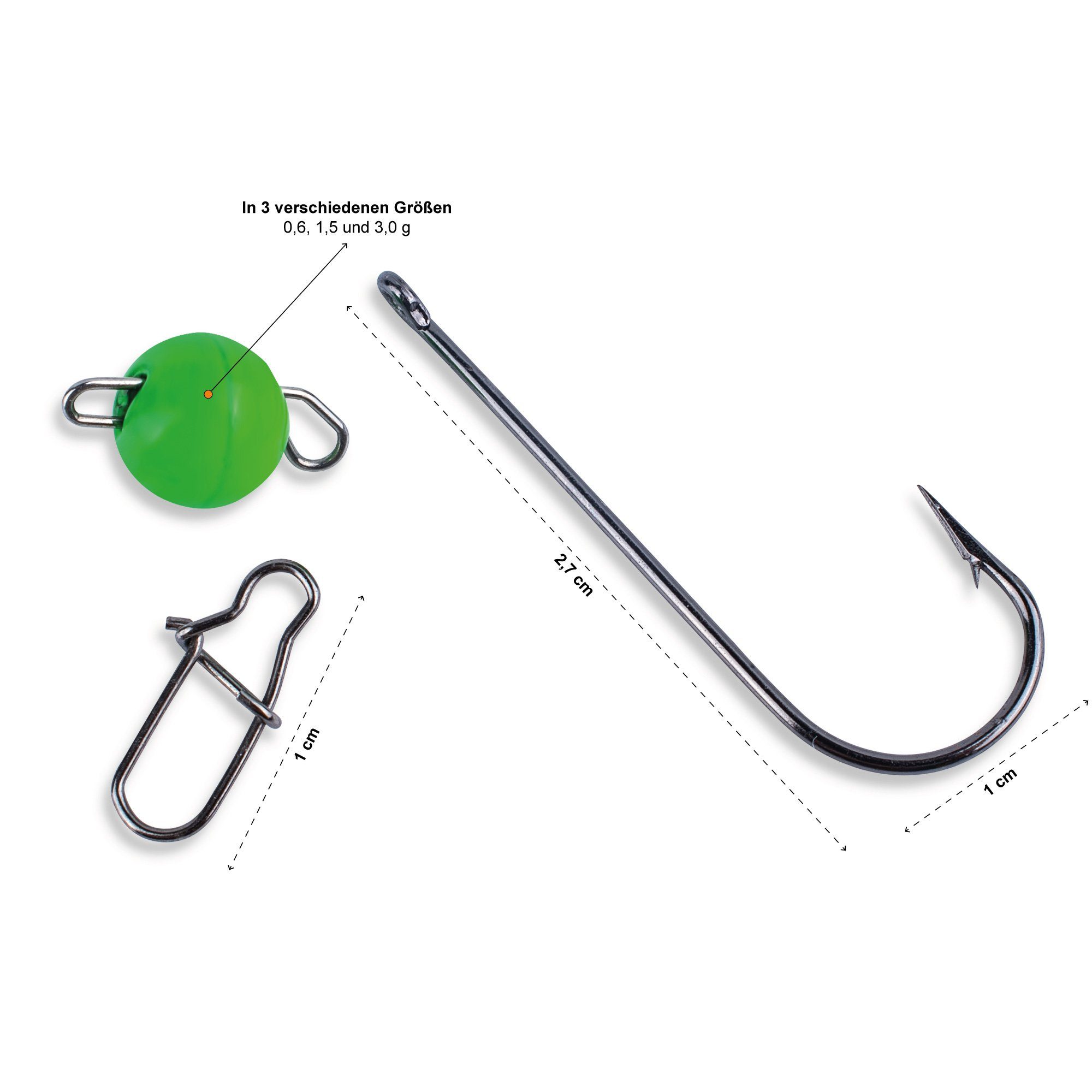 Zite Forellenhaken Cheburashka Montagen neon - UL Tungsten Rigs 0,6-3g ...