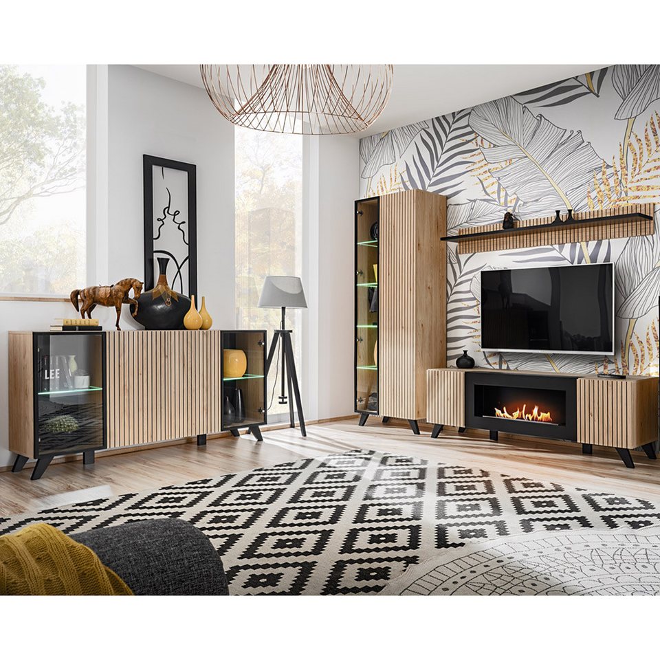 Lomadox Wohnzimmer Set Laterza 164 Mega Spar Set 4 St Sideboard