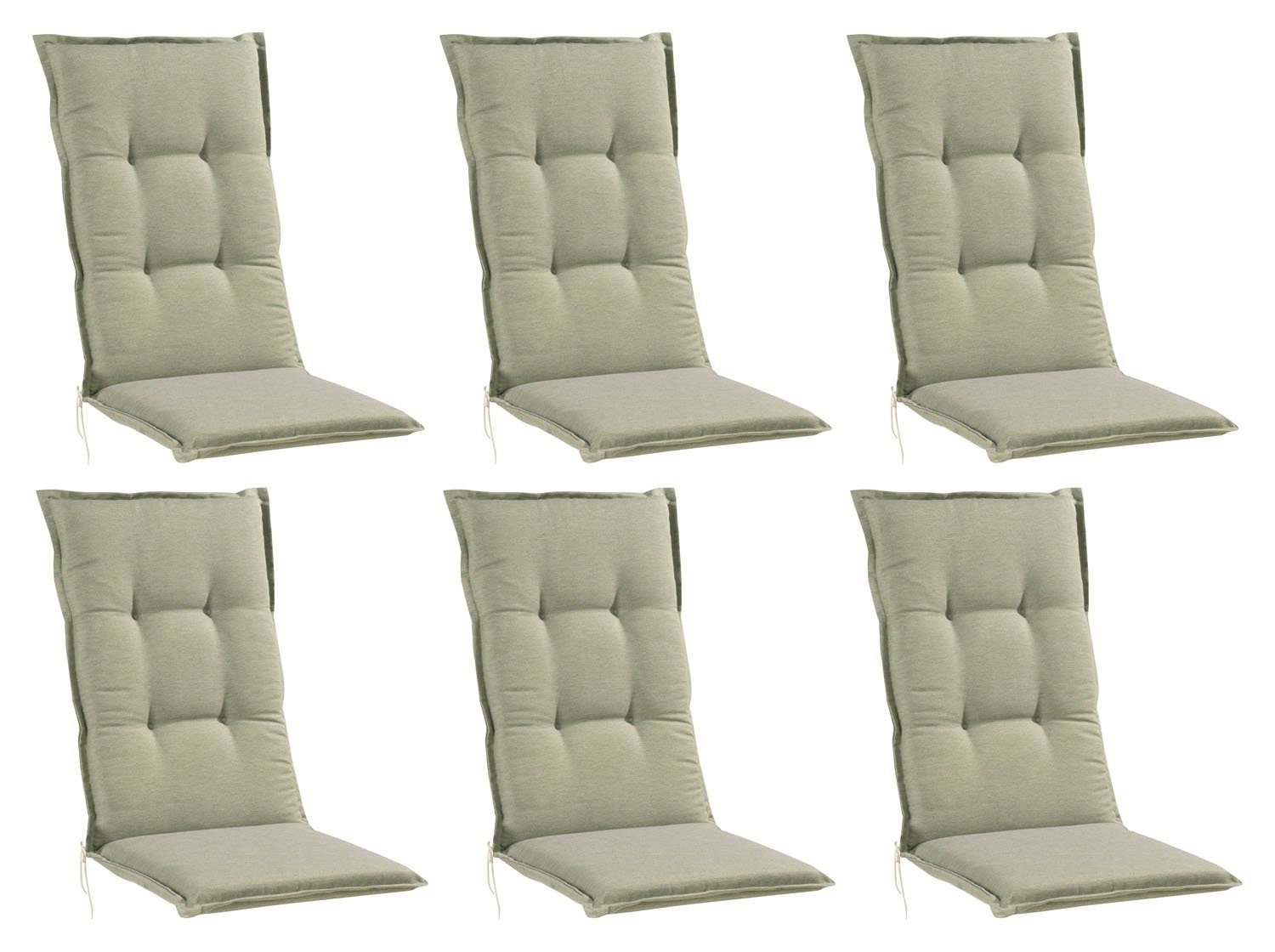 Go De Hochlehnerauflage Nisa B 50 X L 120 Cm Grün 6er Set Set 6