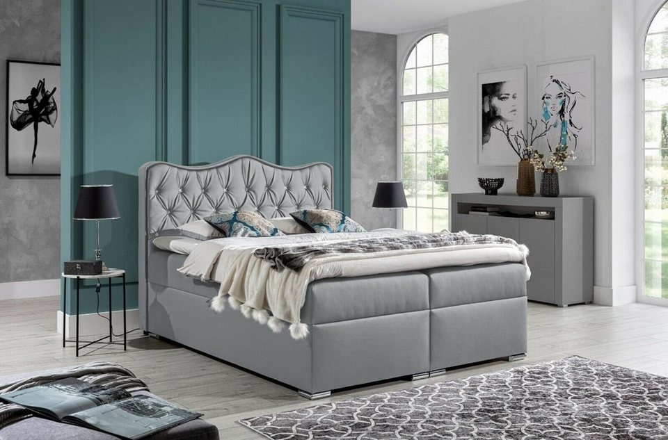 Yourhouse24 Boxspringbett Monarch Mit 2 Bettkästen Doppelbett Mit