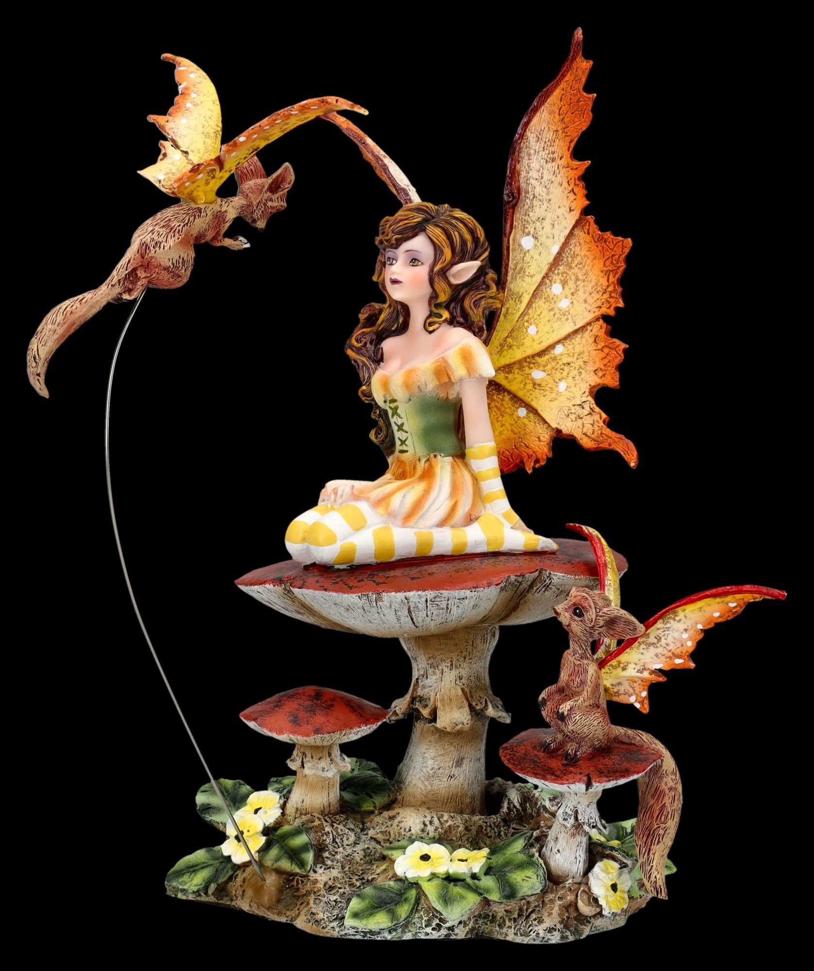 Figuren Shop Gmbh Fantasy Figur Elfen Figur Mit Drachen Fluttering