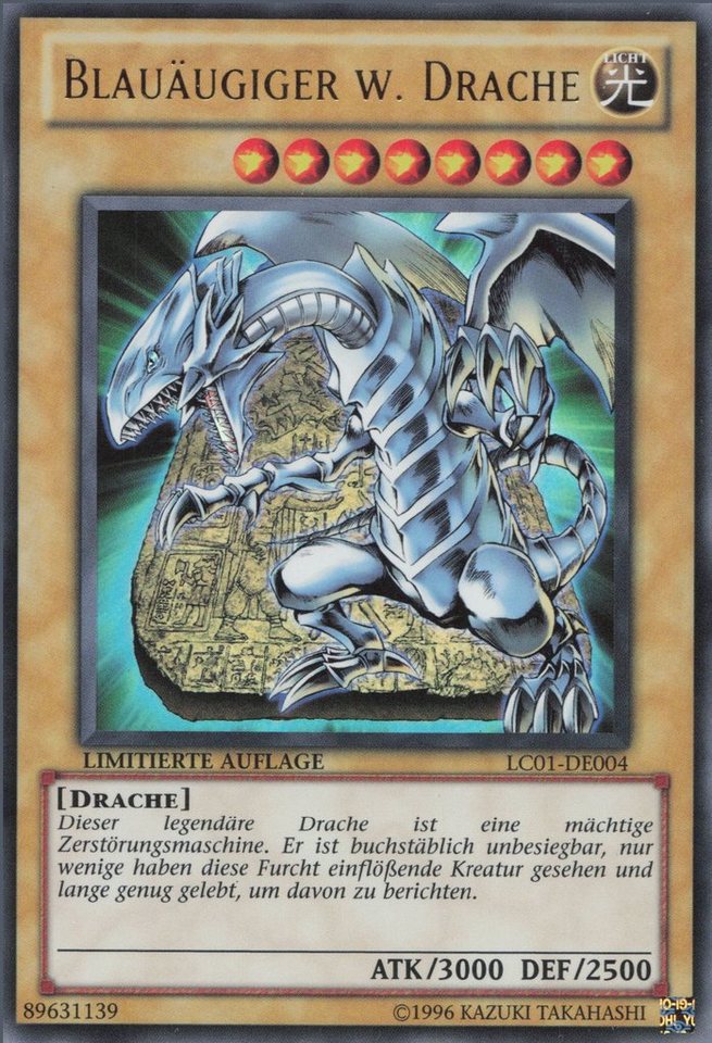 Recollectibles Sammelkarte Yugioh Blauäugiger W Drache Yu Gi Oh Lc01