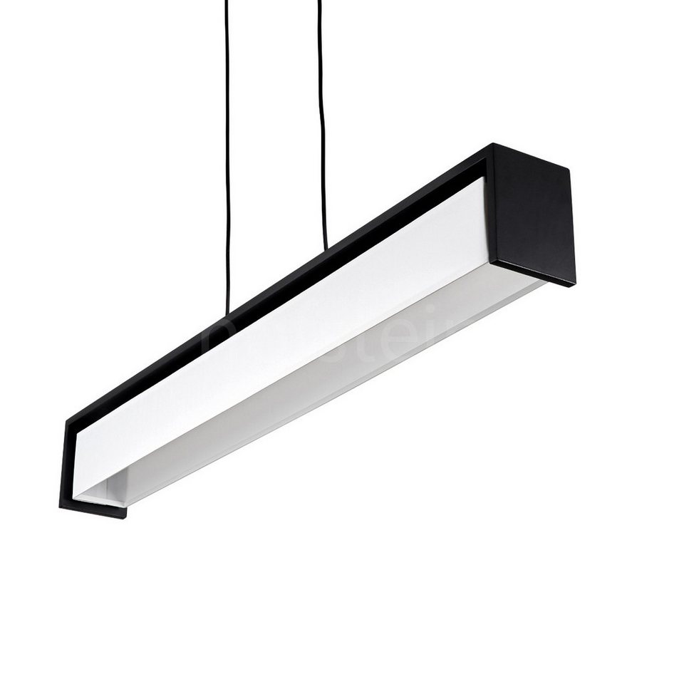 Hofstein Pendelleuchte Hängelampe Aus Metallholzstoff In Schwarzweiß