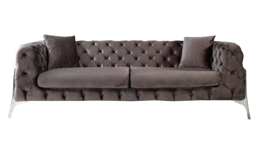 Xlmoebel Chesterfield Sofa Edel Graue Chesterfield 3 Sitz Sofamodern