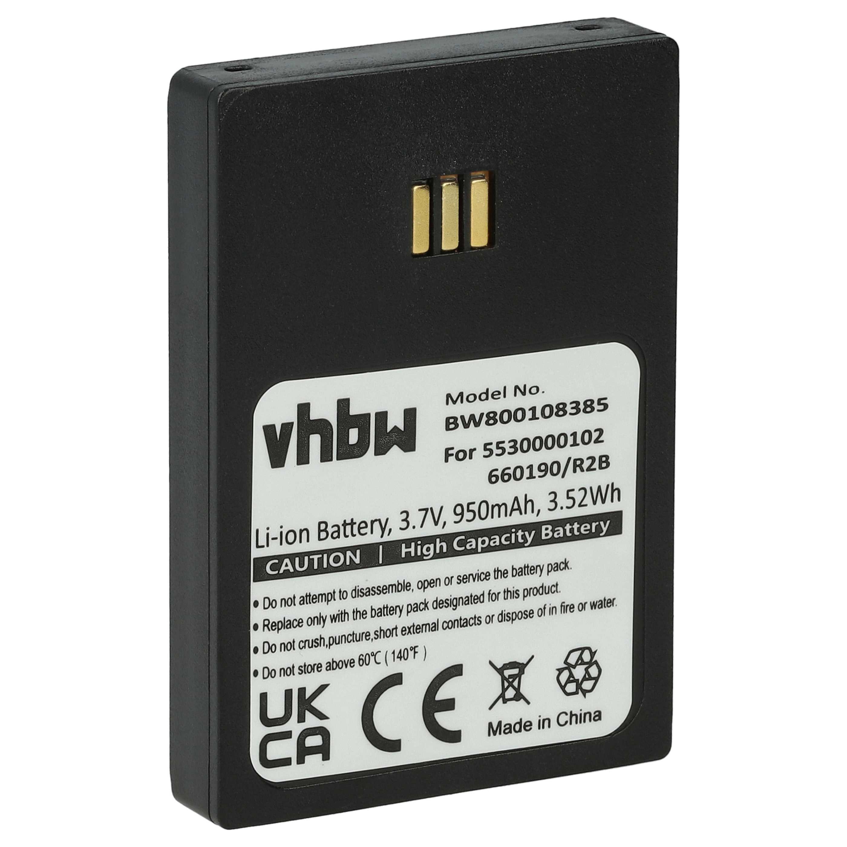 vhbw passend für DeTeWe Aastra Mobilfunk (950 mAh, 3,7 V, Li-Ion) Akku Li-Ion 950 mAh (3,7 V)