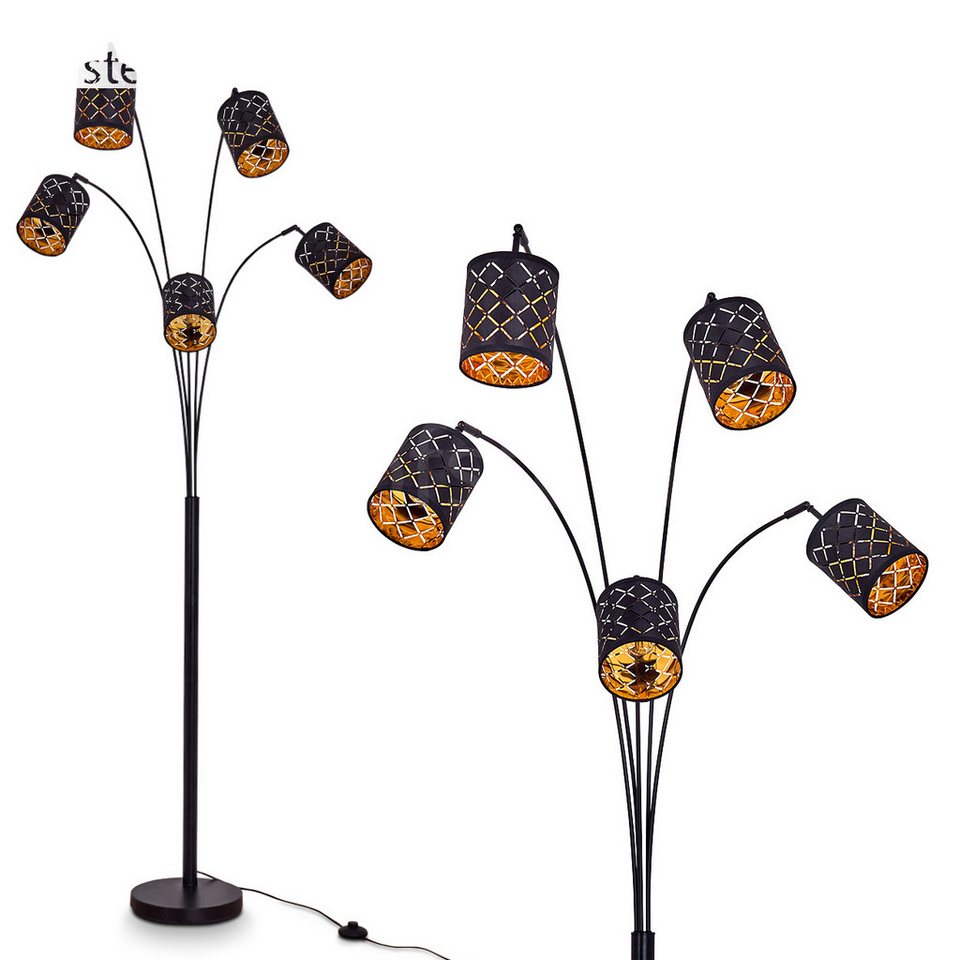 Hofstein Stehlampe Ronzone Moderne Stehlampe Aus Metallstoff In