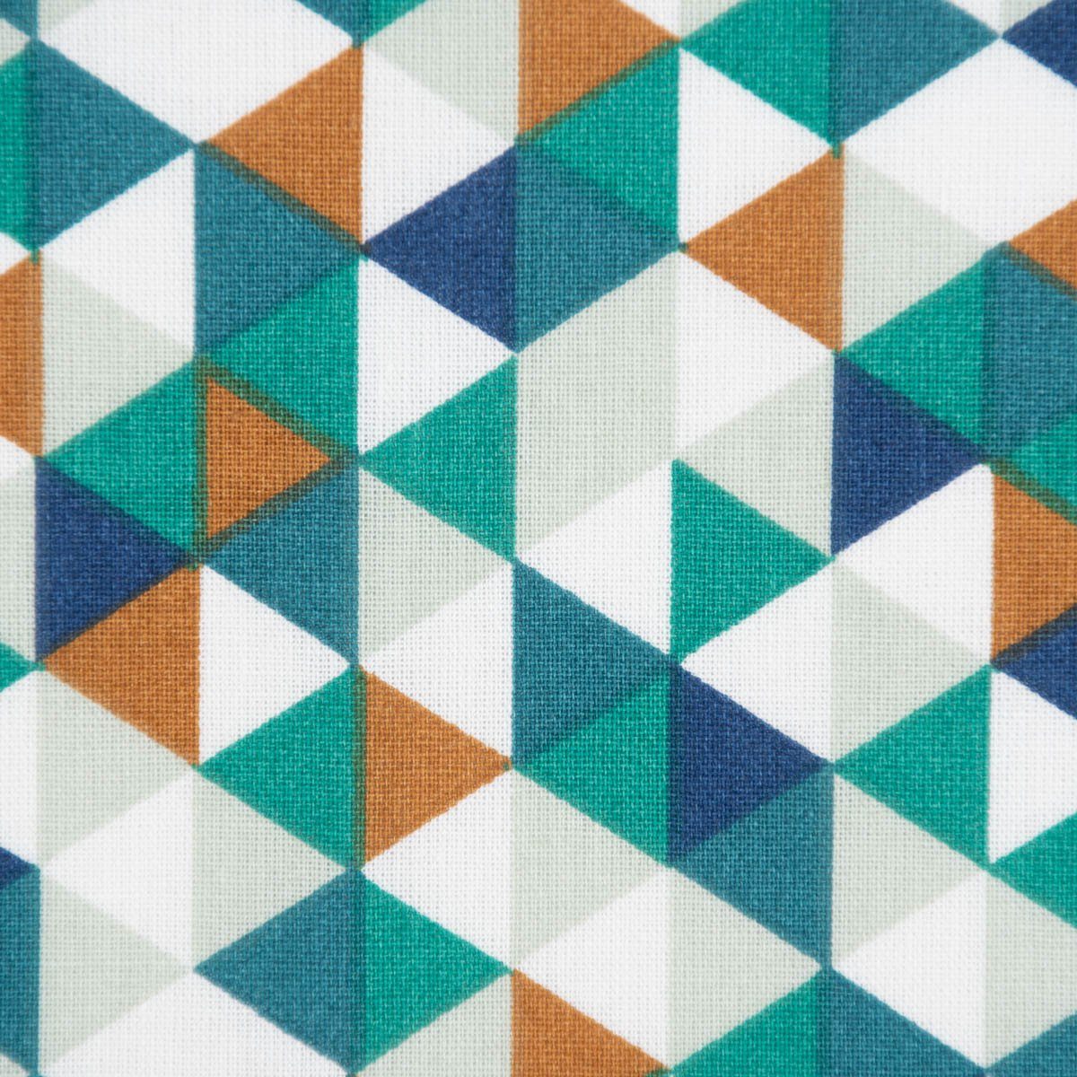 SchÖner Leben Stoff Baumwollstoff Trimia Geometrie Dreiecke Weiß Grün