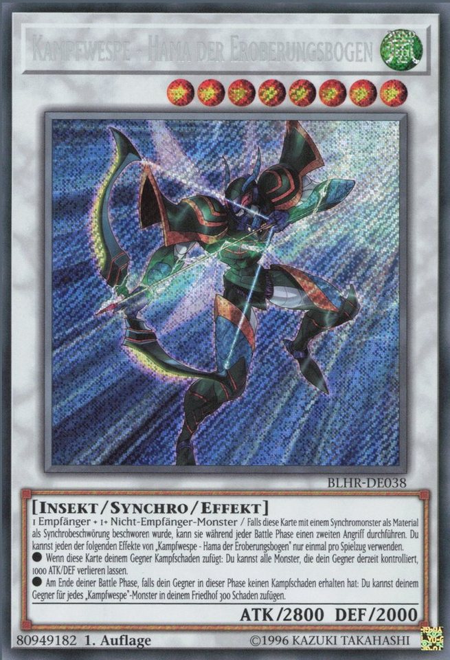 ReCollectibles Sammelkarte YuGiOh Karte Kampfwespe - Hama der ... ReCollectibles Sammelkarte YuGiOh Karte Kampfwespe - Hama der ...