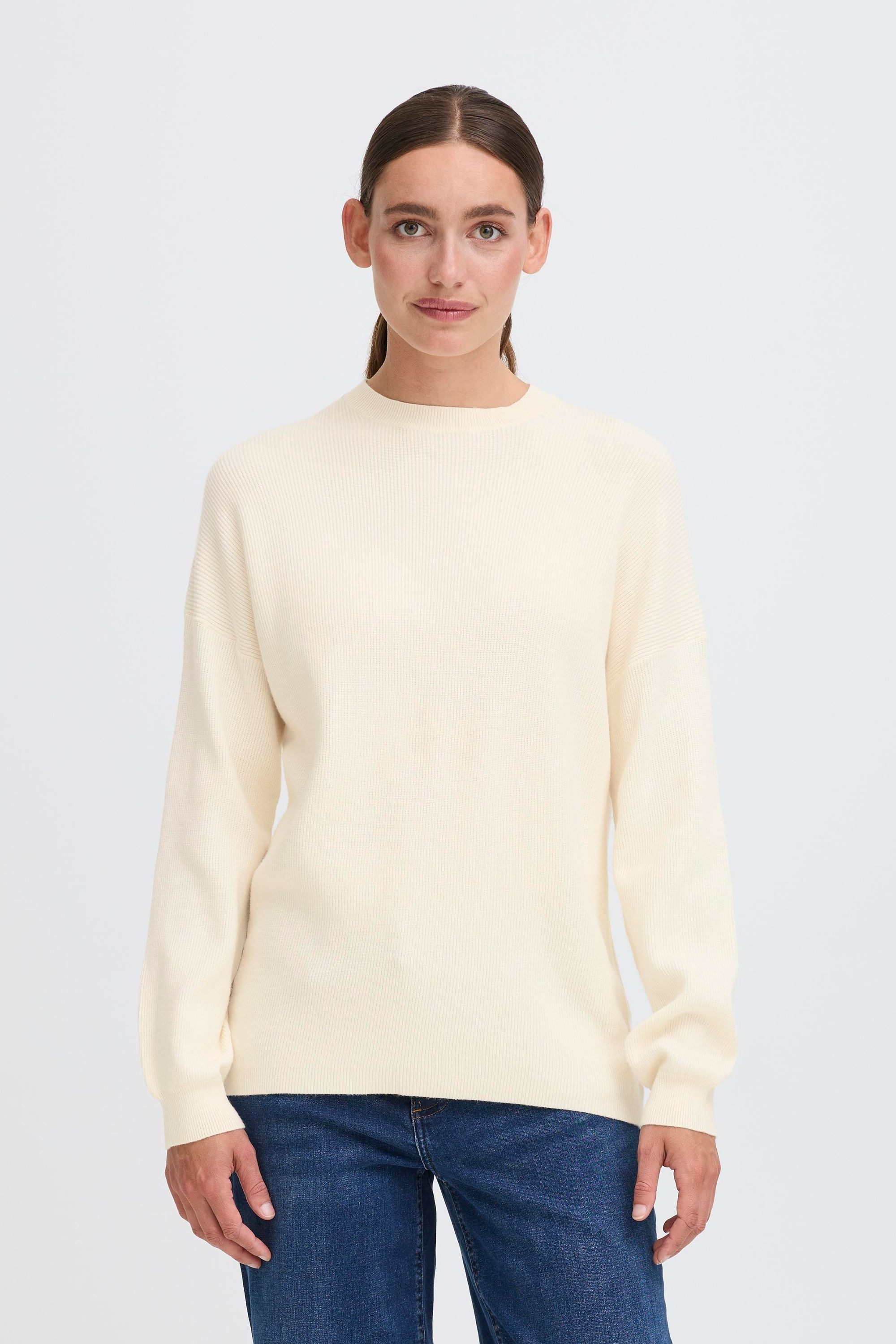 OXMO Strickpullover OXFansy Modischer Strickpullover aus Viskose-Mischung