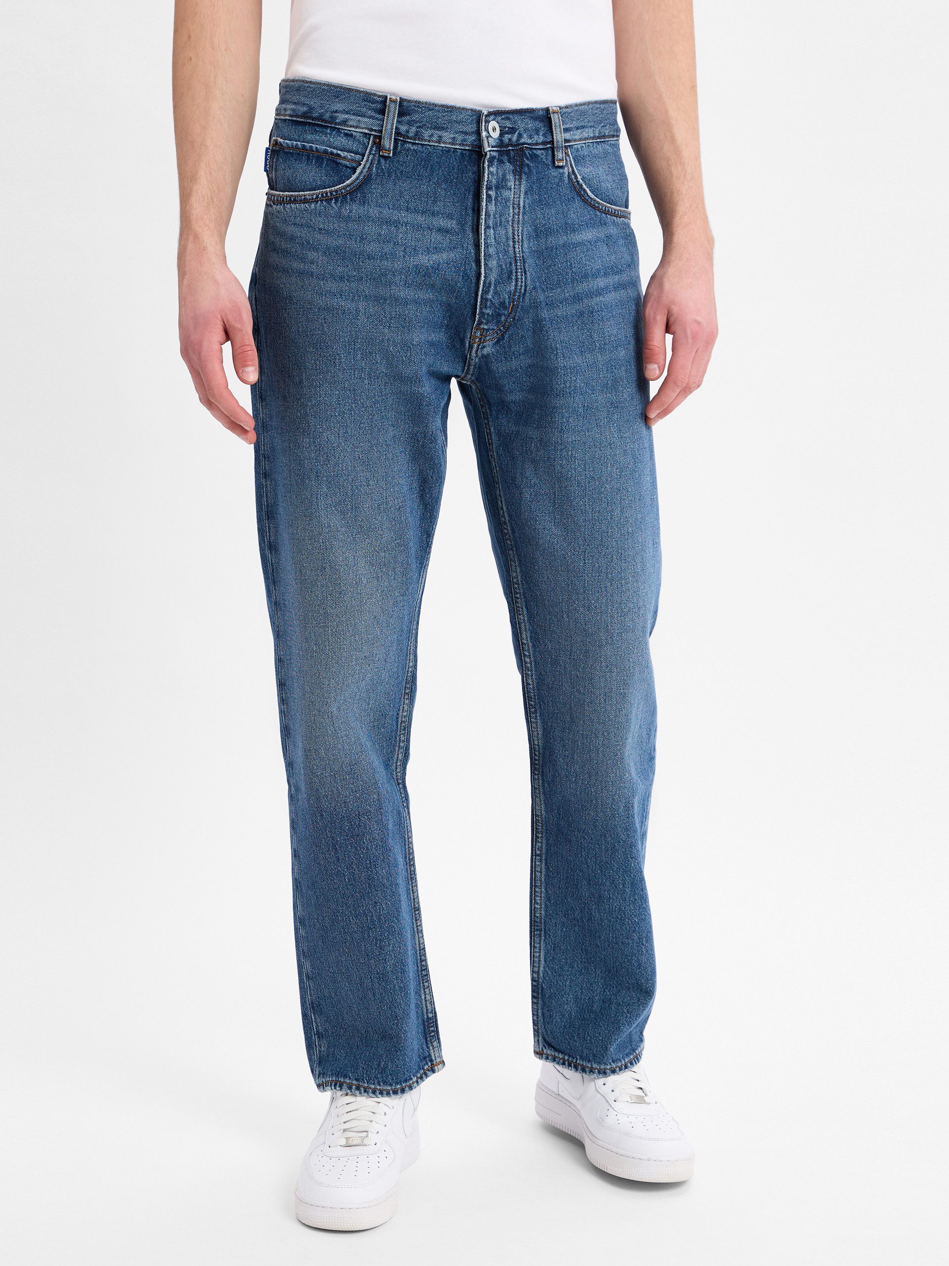 HUGO Blue Straight-Jeans Jonah, Used-Waschung