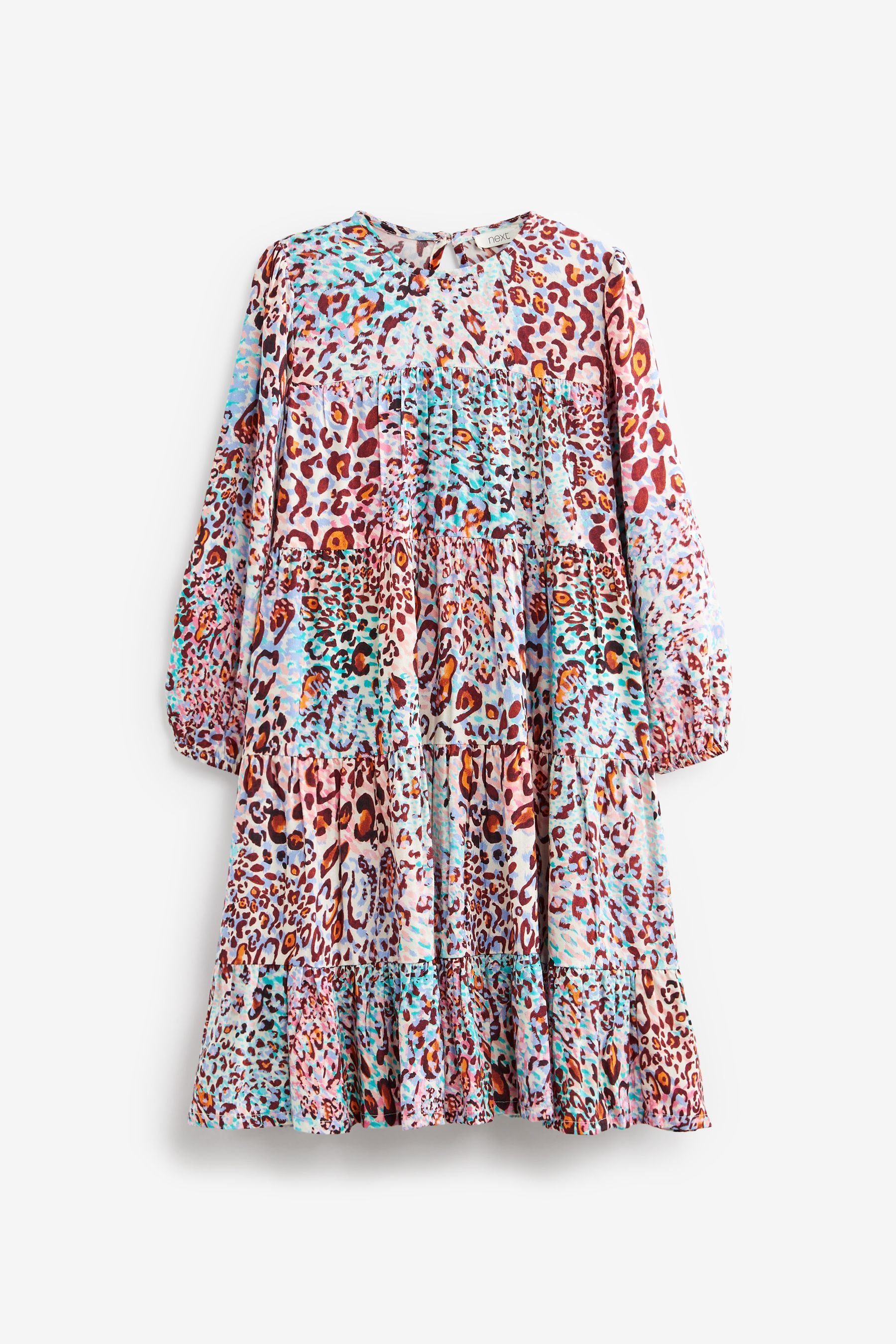 Next Druckkleid Gesmoktes Kleid Mit Leoparden Print Online Kaufen Otto