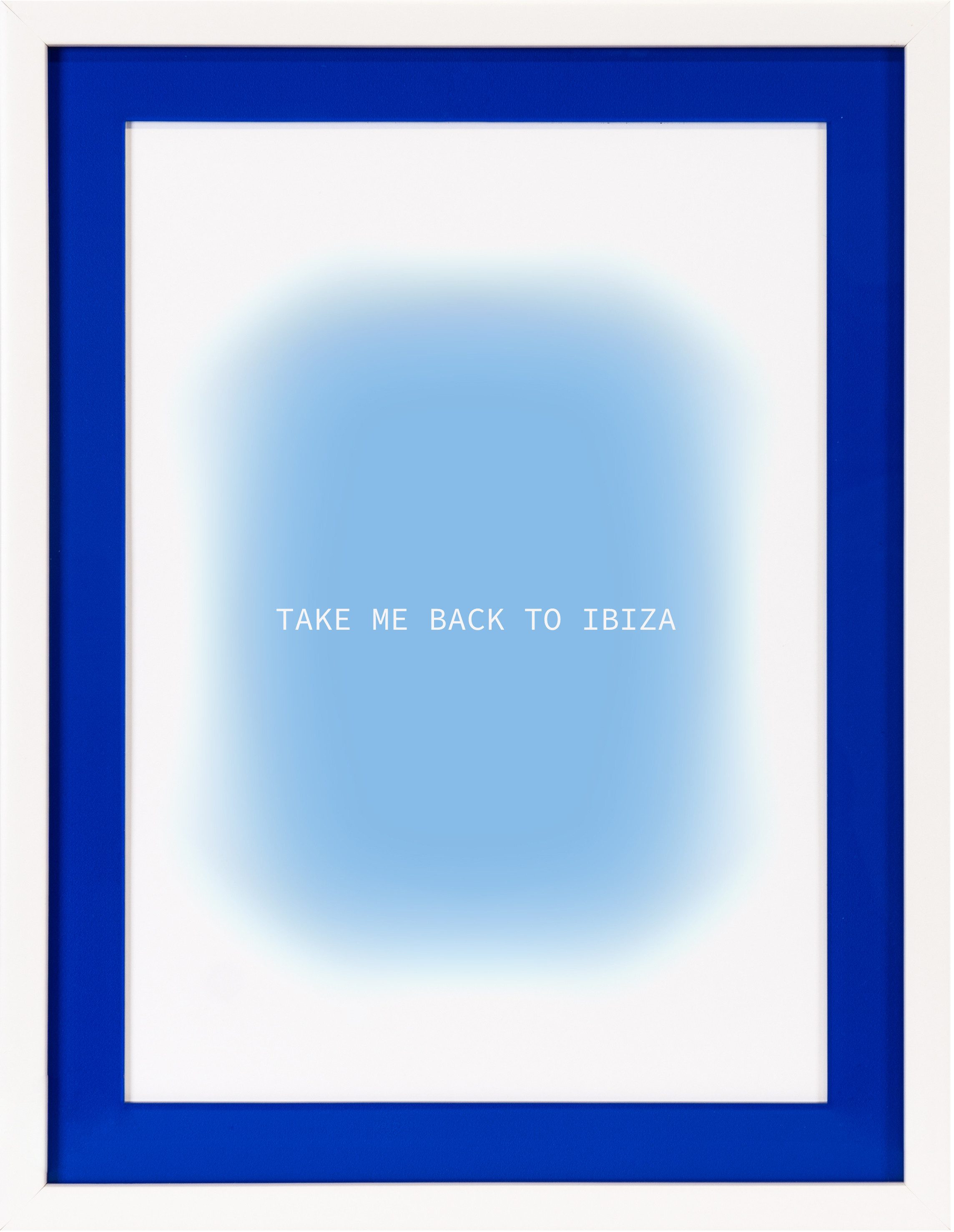 queence Bild mit Rahmen Text, Spruch, blautöne, Schriftzug, Schriftzüge, Sprüche (1 St), Poster ...