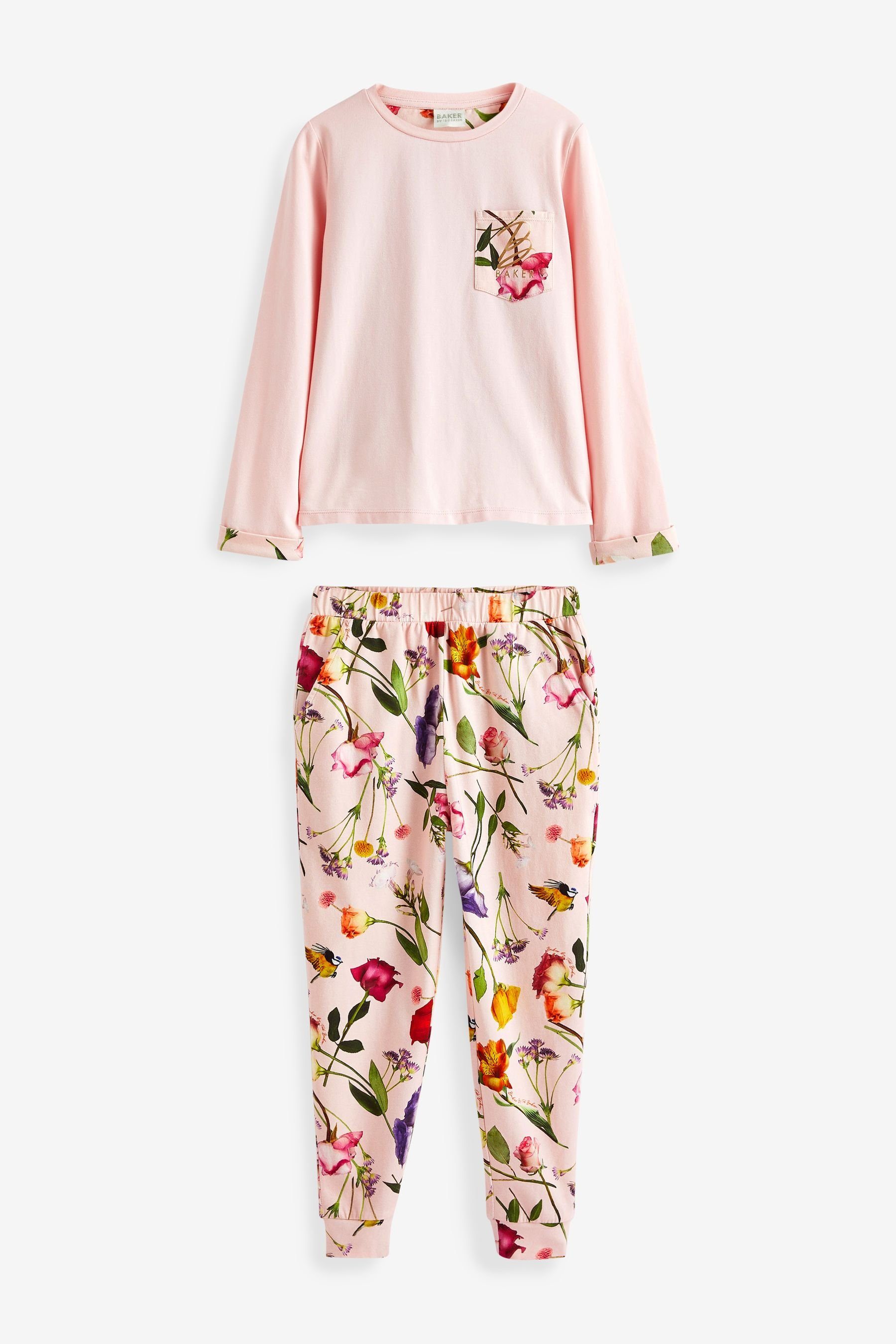 Baker by Ted Baker Pyjama Baker by Ted Baker geblümtes Pyjama-Set, rosa ...
