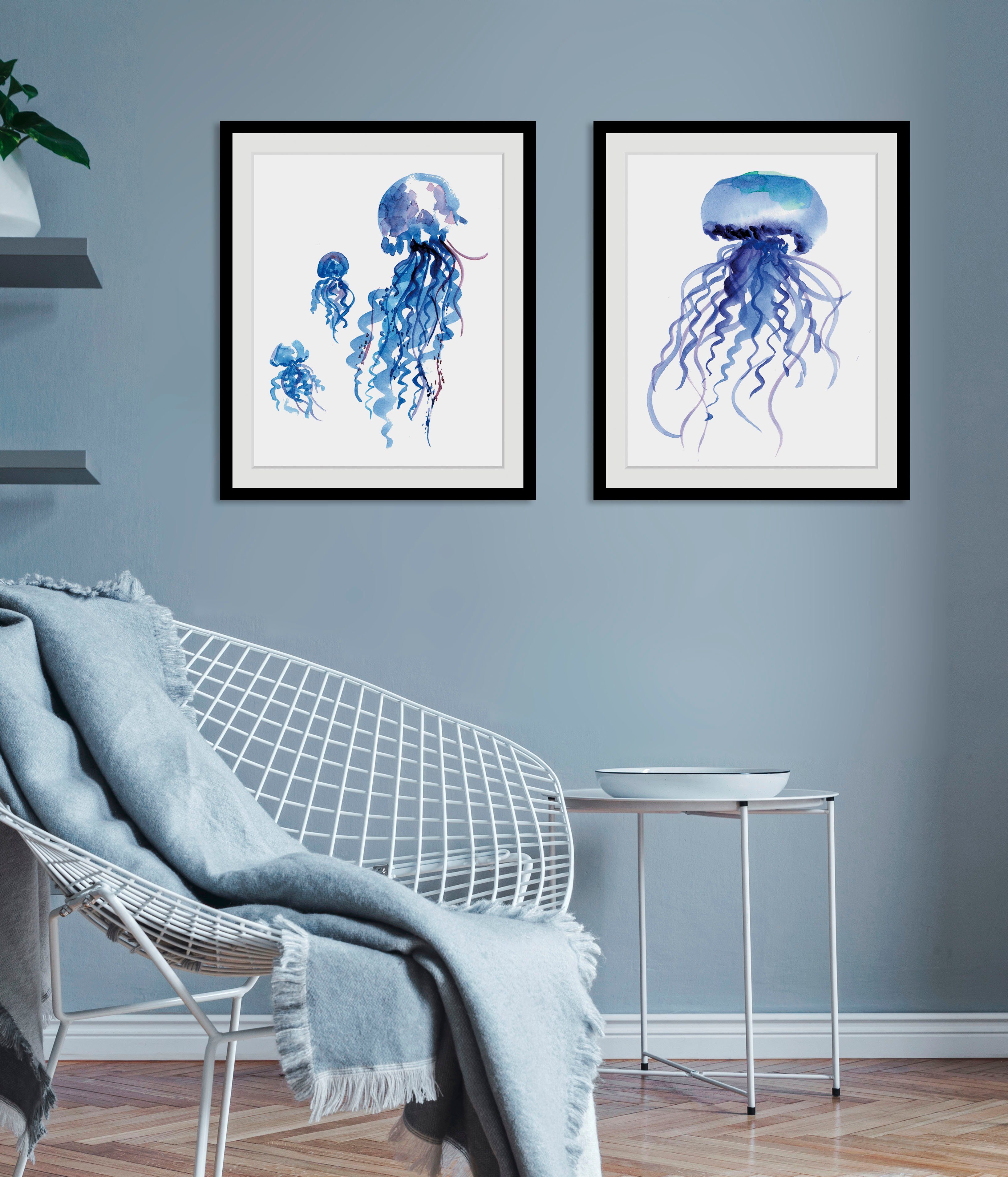 queence Bild Selim, Kunst, Meer, Wassertiere (1 St), HD Premium Poster-Druck inkl. Holzrahmen