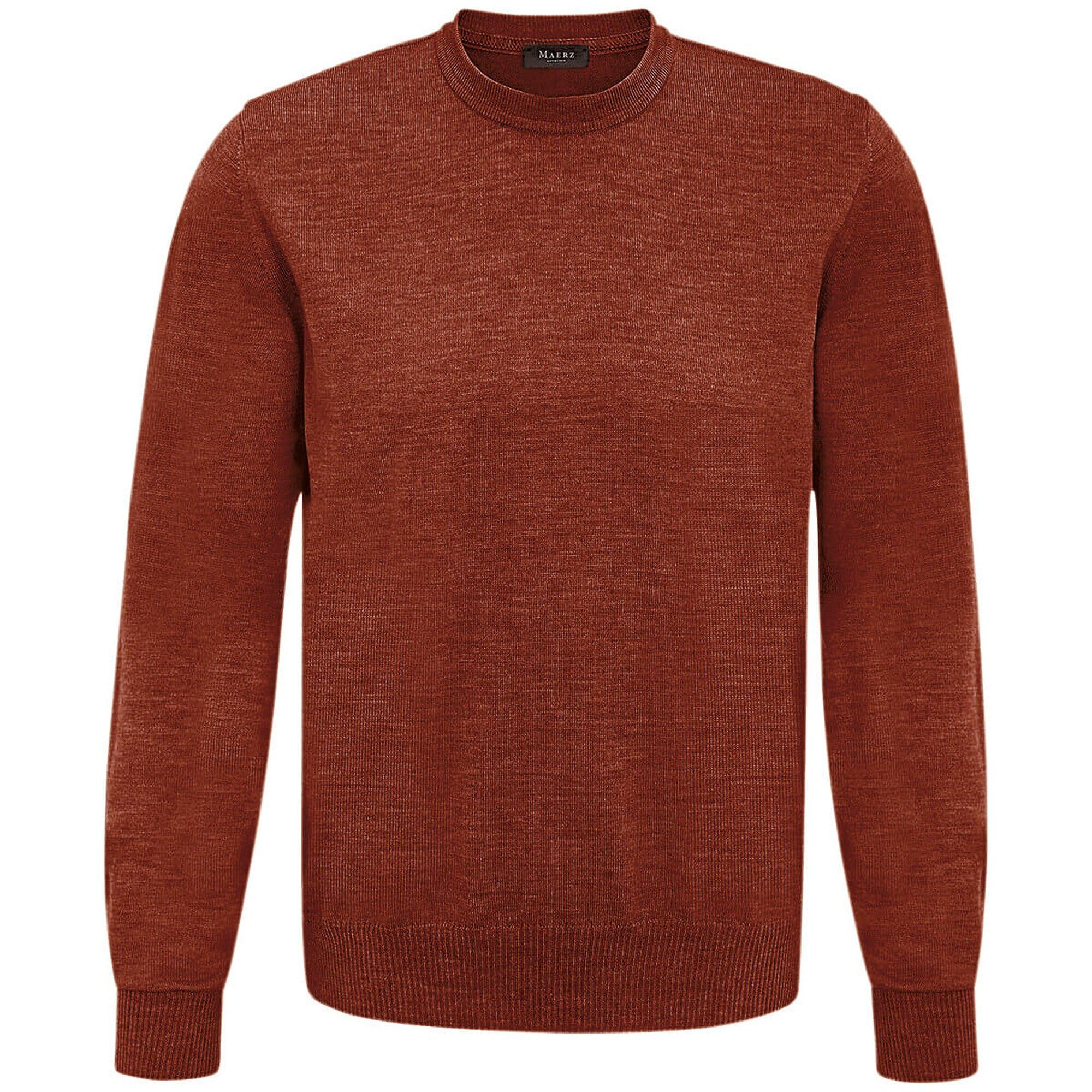 MAERZ Muenchen Strickpullover »MAERZ Rundhals Pullover burgund aus Merinowolle«