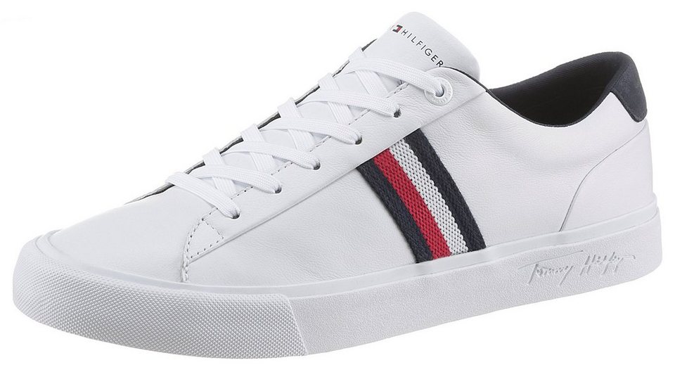 Tommy Hilfiger Corporate Leather Sneaker Sneaker Mit Seitlichen