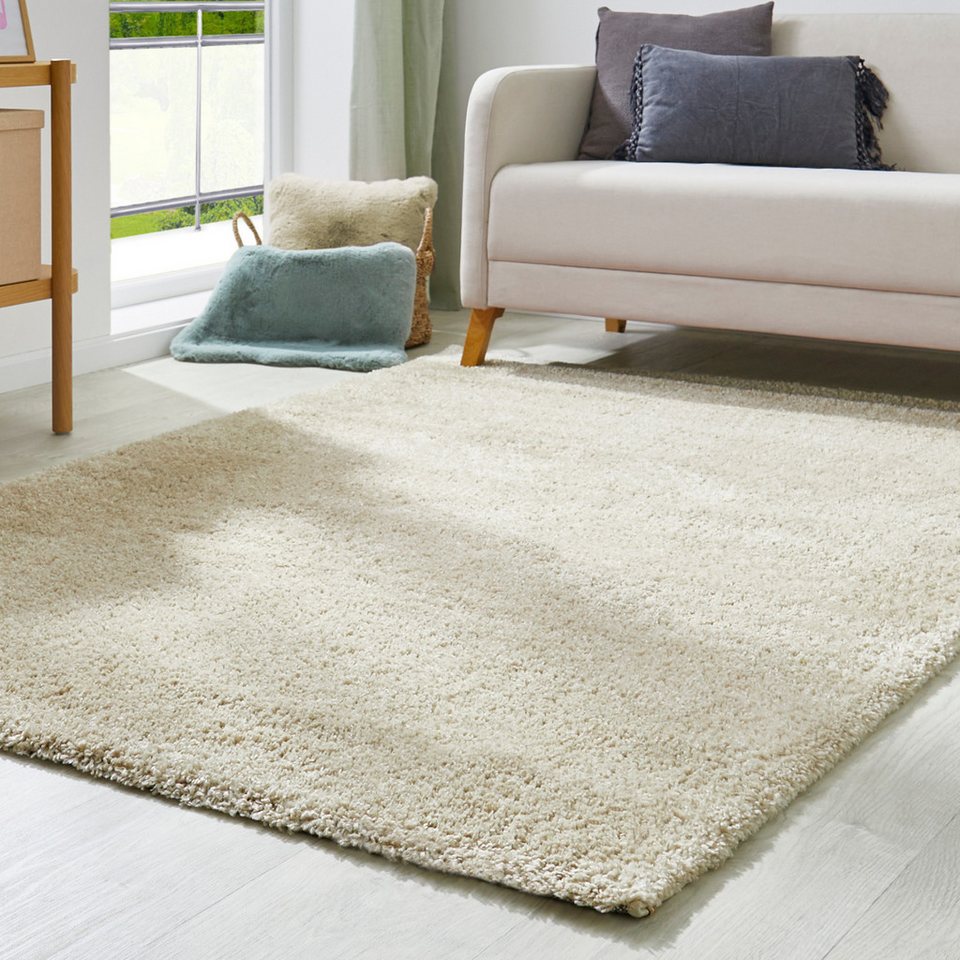 Andiamo Hochflor Teppich Chicago Rechteckig Höhe 40 Mm Uni Farben