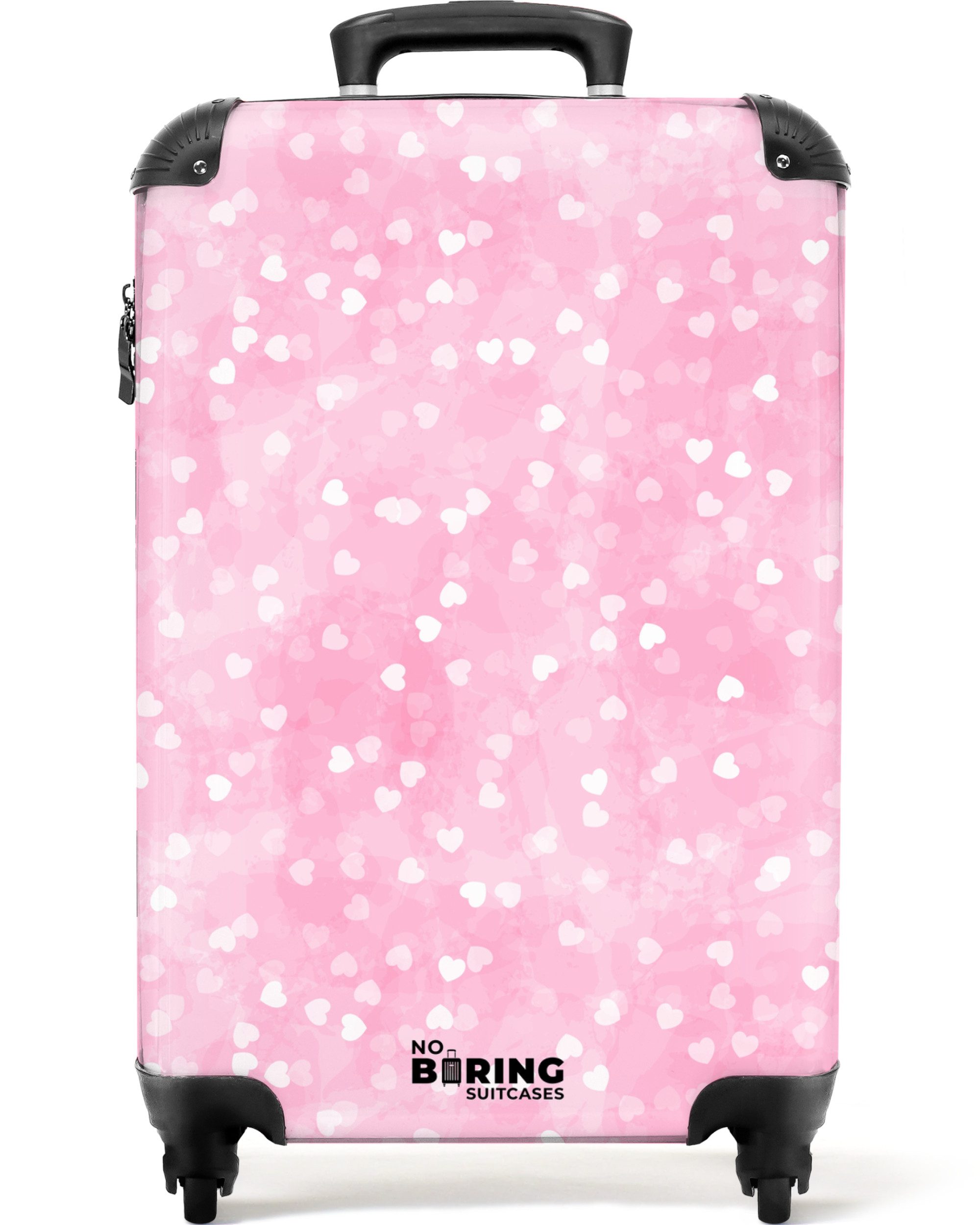 NoBoringSuitcases.com© Kinderkoffer Rosa - Regenbögen und Kirschen ...