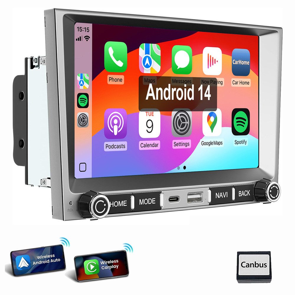 ESSGOO Für Porsche 911 Cayman Boxster 987 Cayenne 2005-2012 Android 14 Autoradio (Digitalradio ...