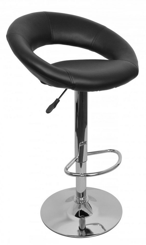 Kadima Design Barhocker Barhocker Mit Lehne Höhenverstellbar Schwarz