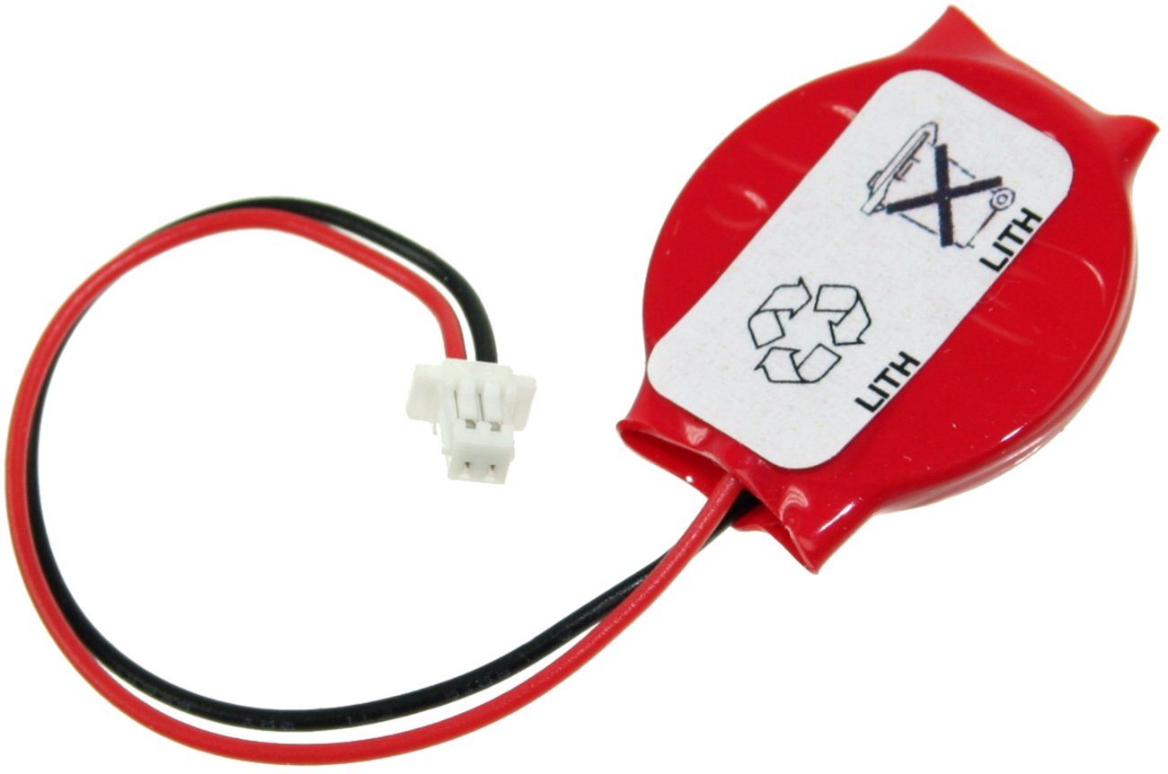 Akkuman.de Bios-Batterie CR2032 mit Stecker rot oder gelb Batterie, (3 ...