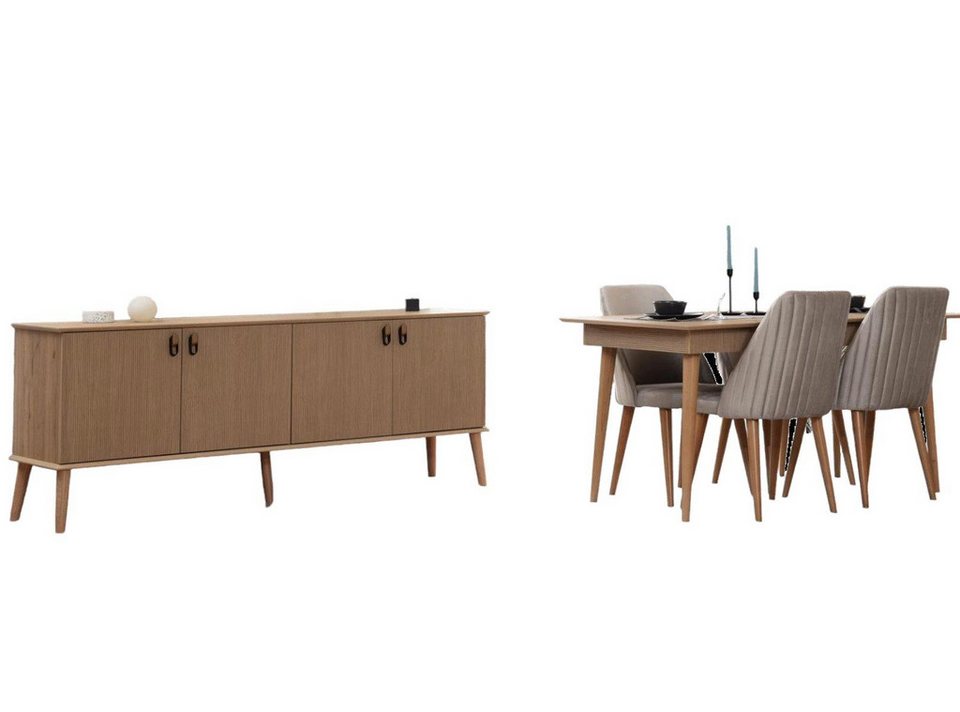Jvmoebel Essgruppe Modern Esszimmer Set Besteht Aus Design Esstisch 4x