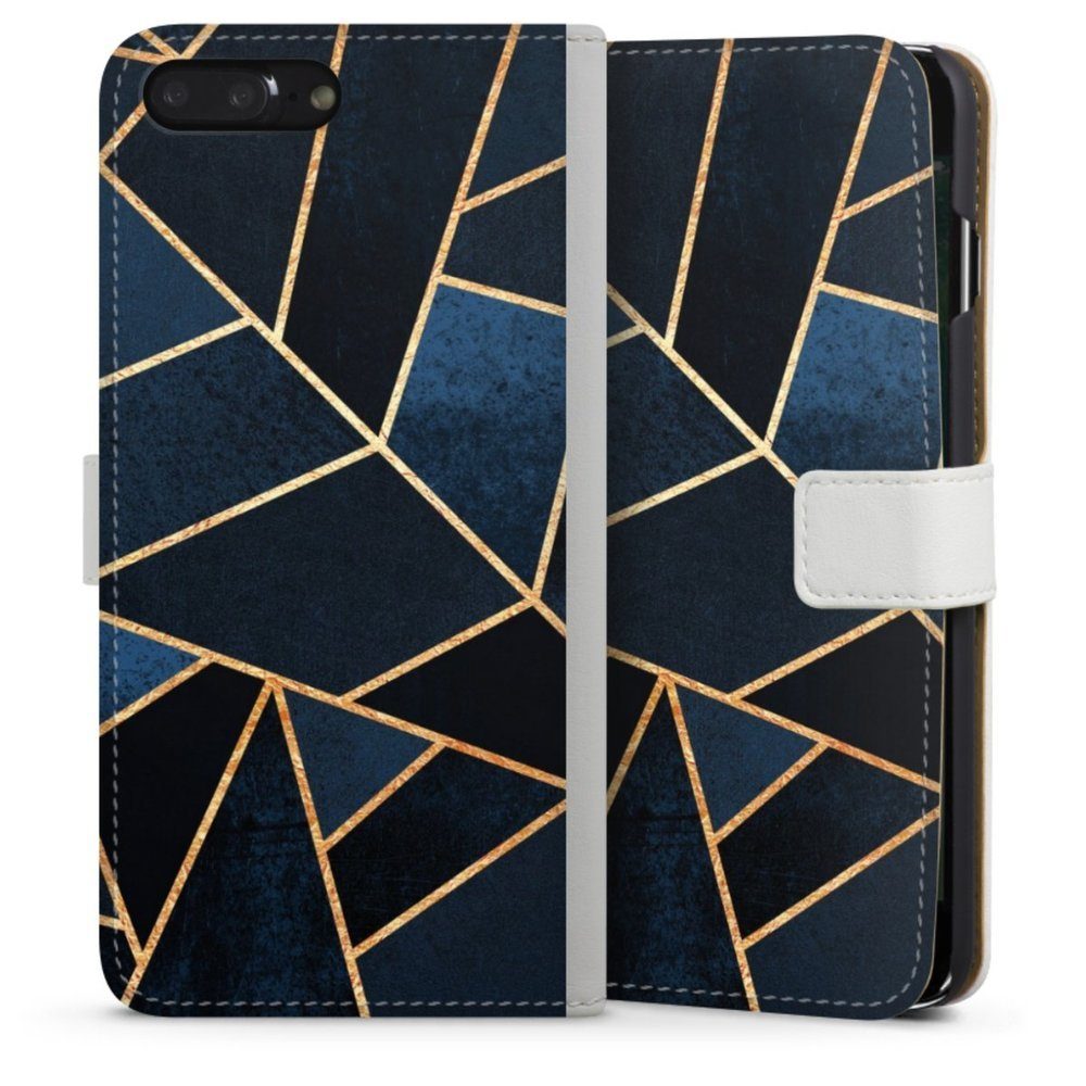 Deindesign Handyhülle Navy Stone Gold Print Apple Iphone 7 Plus