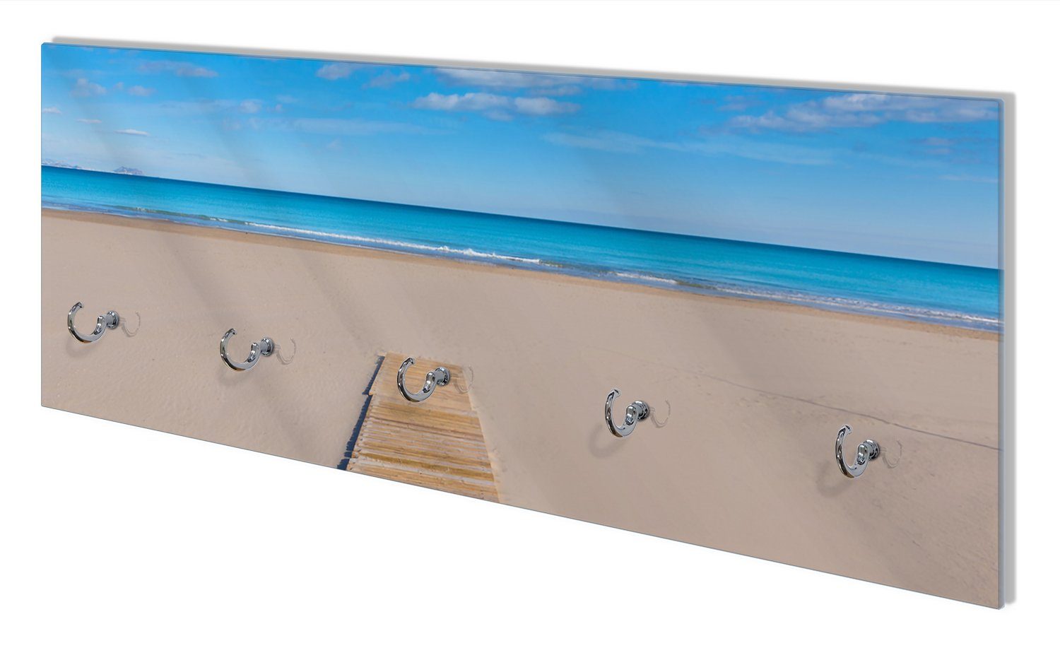 Wallario Wandgarderobe Auf Dem Holzweg Zum Blauen Meer 1 Teilig Inkl