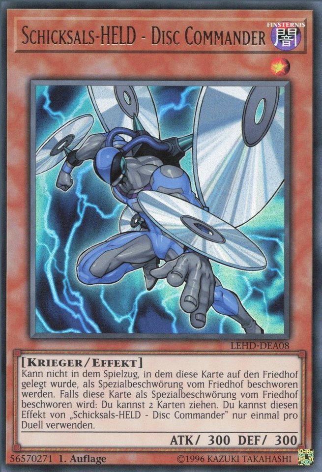 Recollectibles Sammelkarte Yugioh Karte Schicksals Held Disc