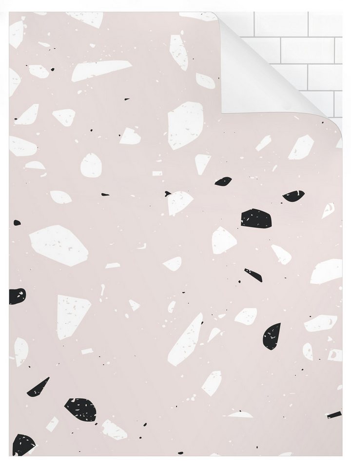 Bilderdepot24 Badrückwand Terrazzo Rosa Duschrückwand Ohne Bohren