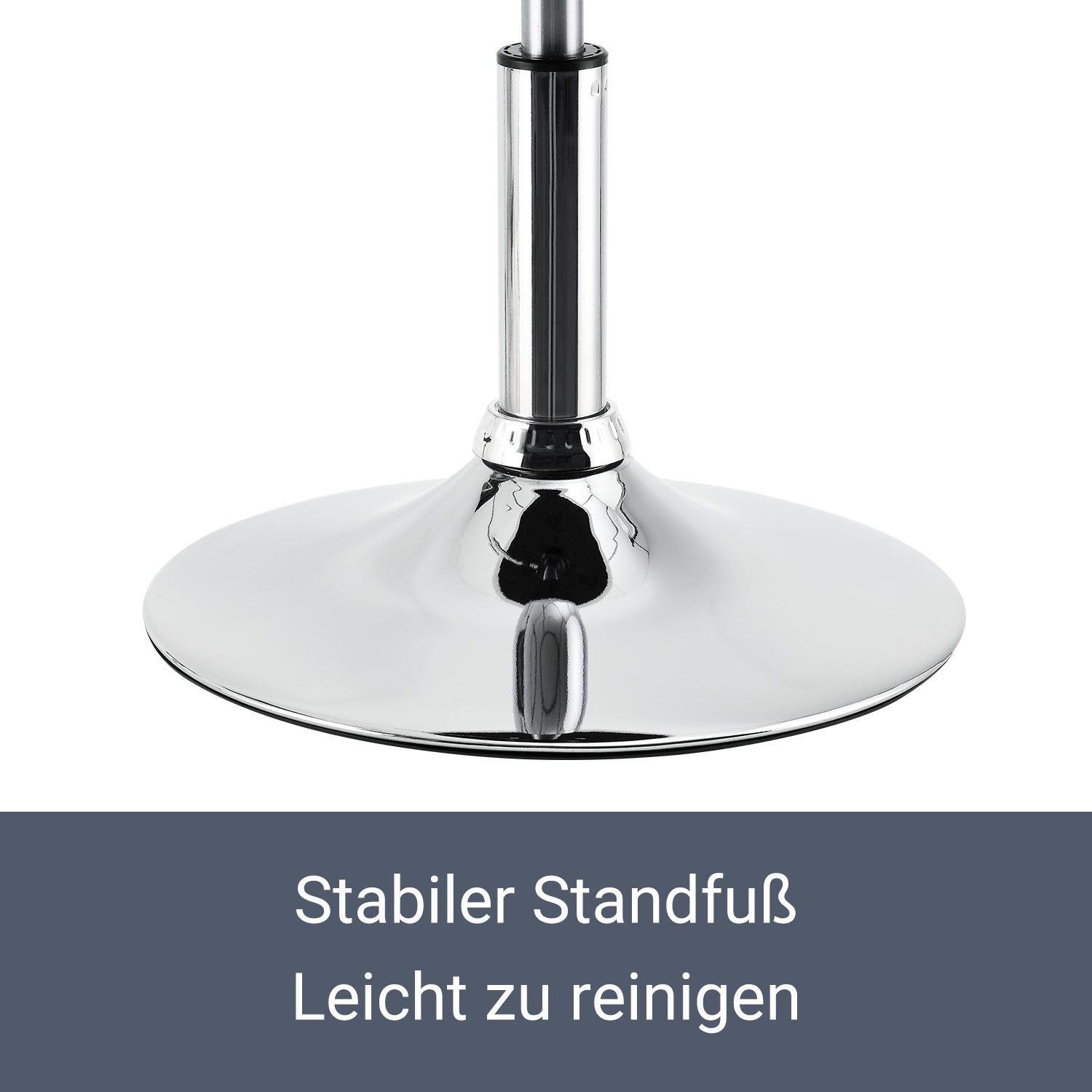 Juskys Sitzhocker Tonia, gepolsterter Hocker, stufenlos ...